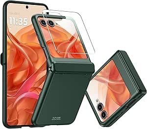 Amazon.com: CENMASO for Motorola Razr 2025 Case/Razr 2024 Case with Hinge Protection & Built-in ...