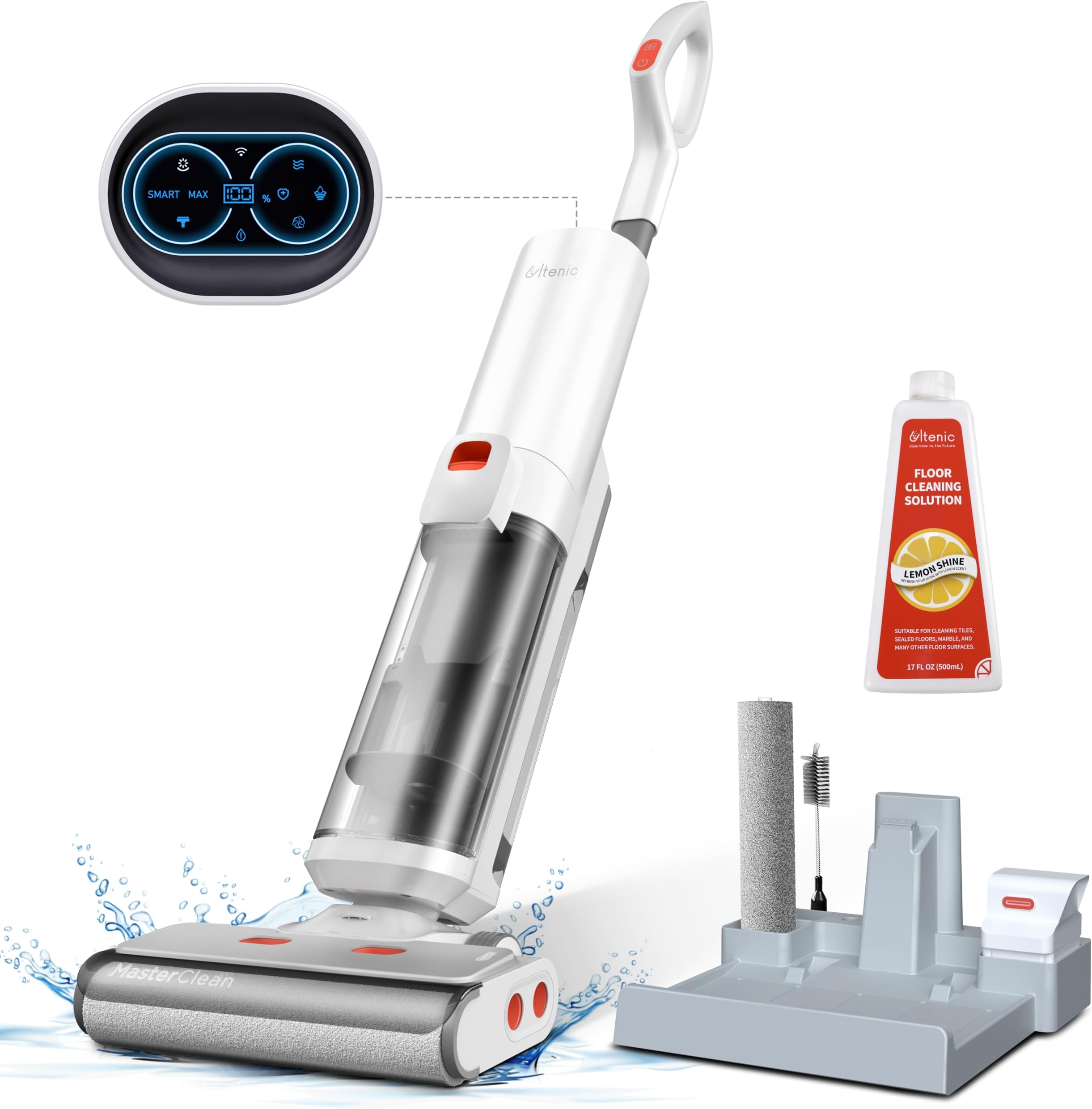 Ultenic AC1 Aspirateur Balai sans Fil Humide et Sec 4 en 1, Aspirateur ...