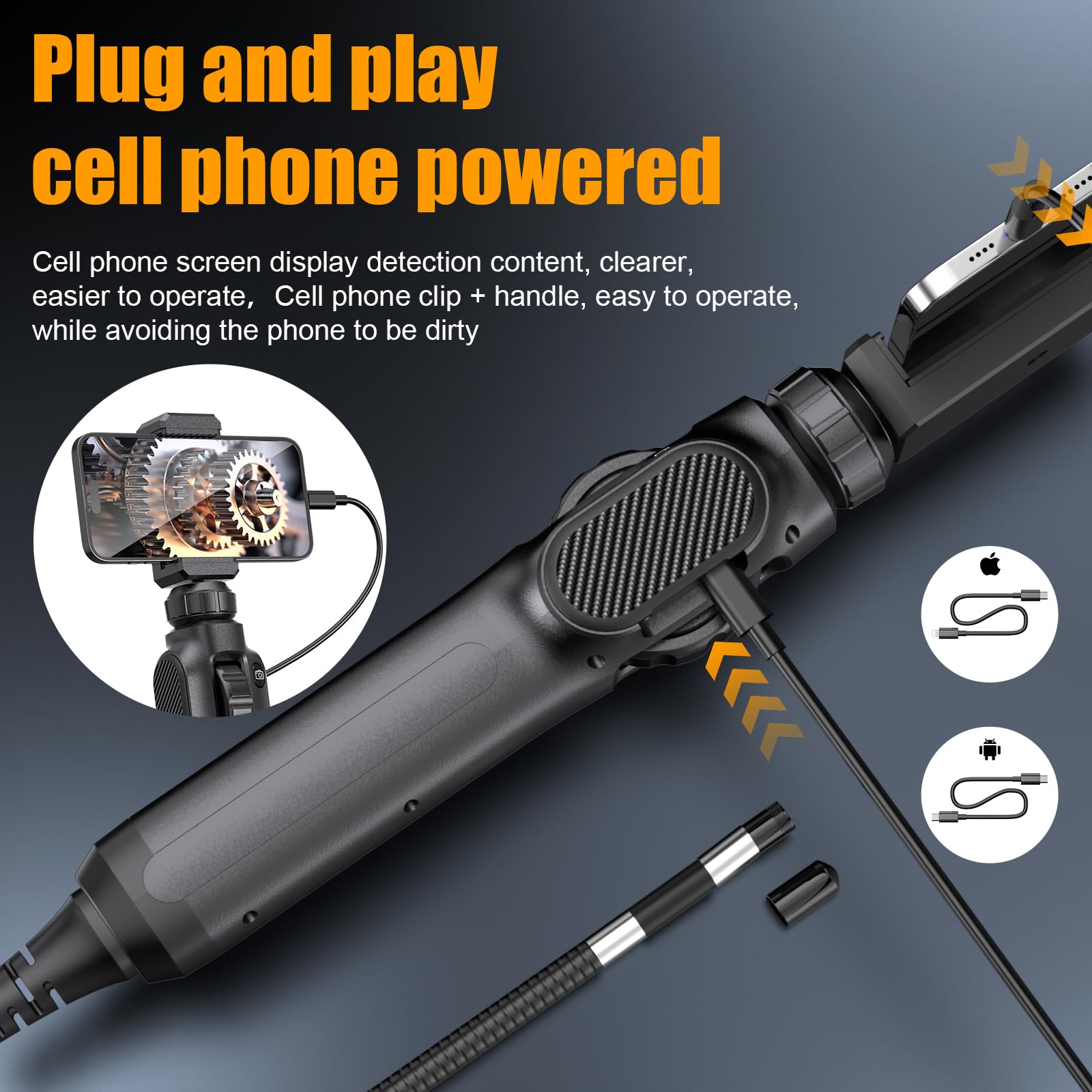 Snapklik.com : Articulating Borescope Inspection Camera