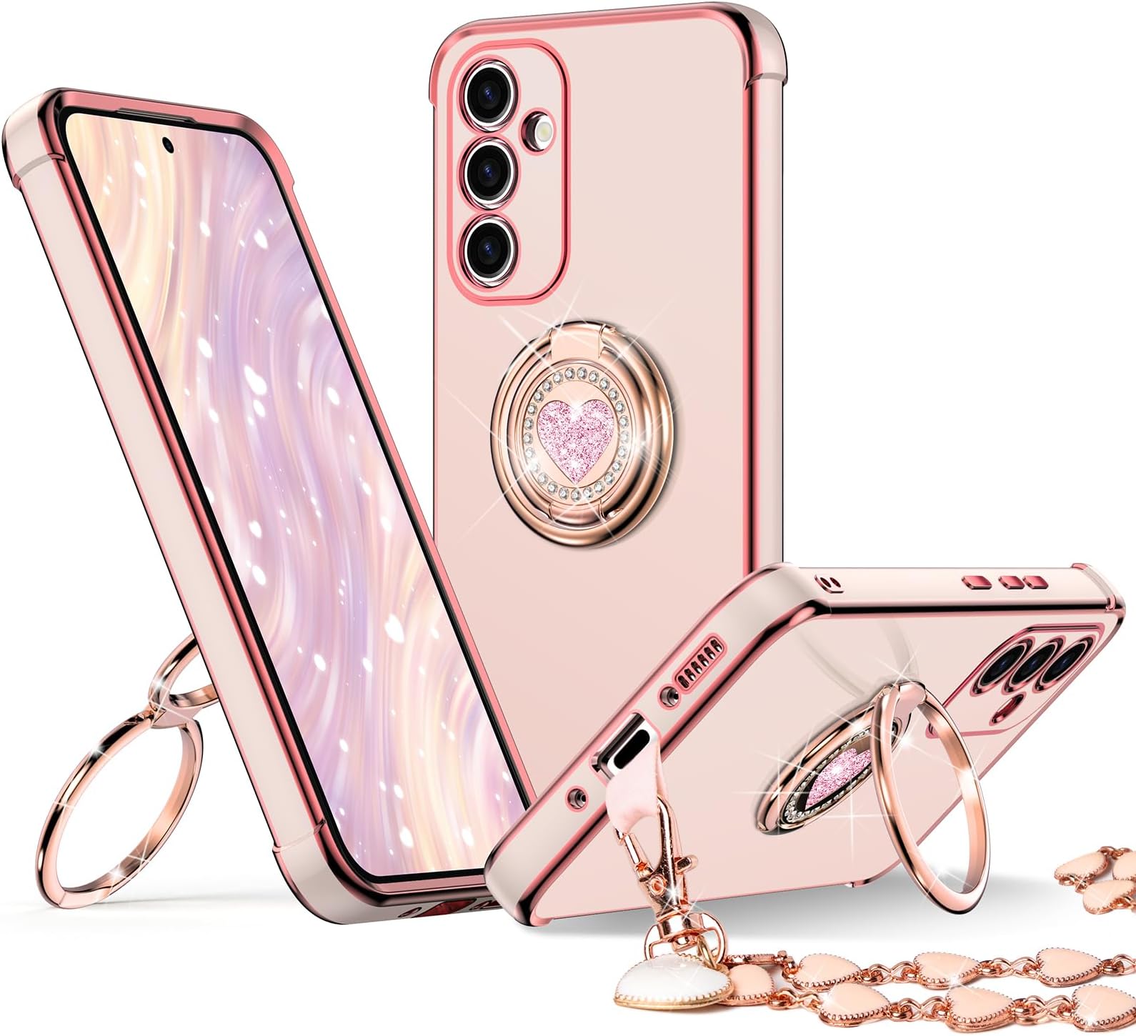 Amazon.com: AMAZFCCY Bling Glitter Case for Galaxy A35 5g, Cute 3D ...