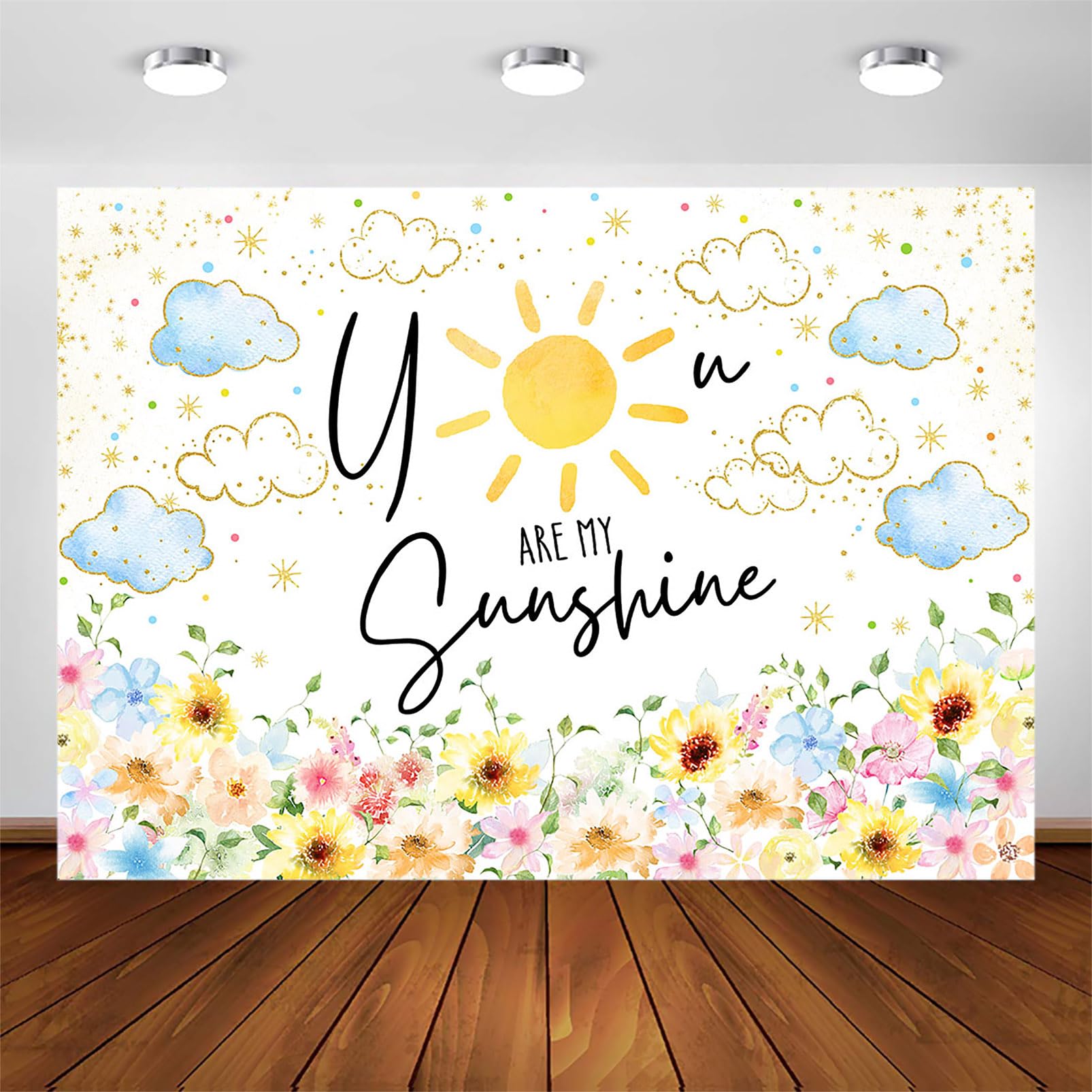 Amazon.com : Avezano You are My Sunshine Backdrop Sunshine Theme ...