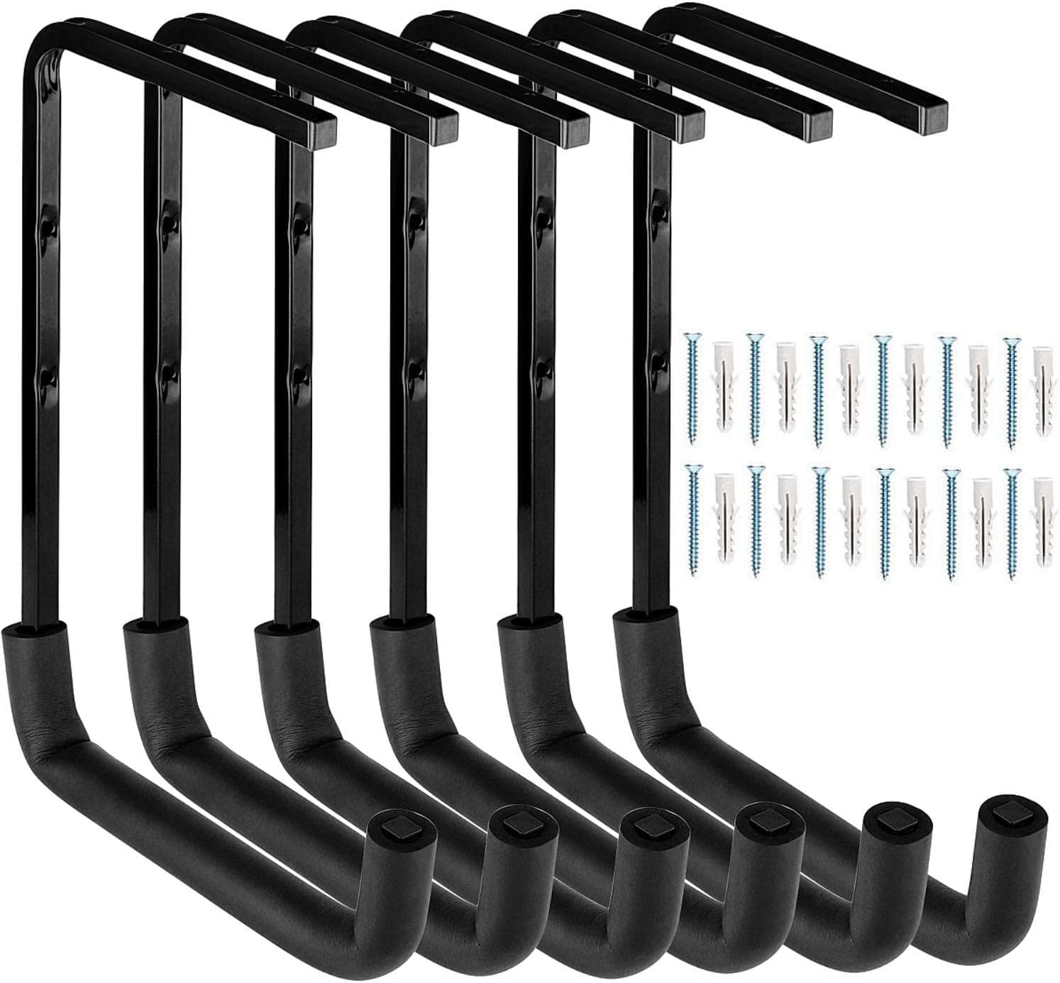 Ihomepark Wall Ceiling Mounted Garage Storage Hooks, 34 x 24 cm Heavy ...