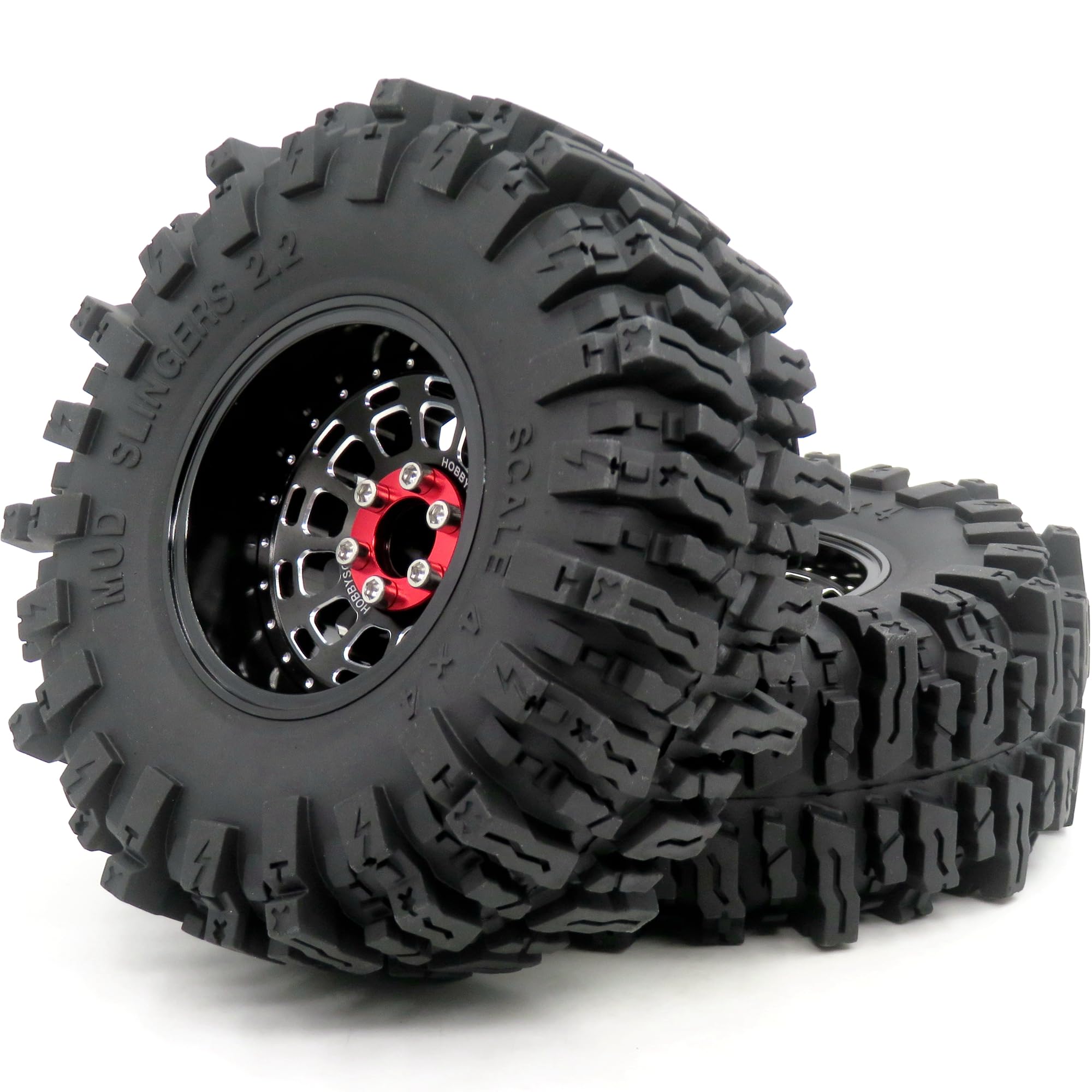Snapklik.com : HOBBYSOUL RC 2.2 Mud Slingers Tires 124mm Tall & 2.2 ...