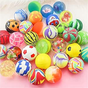 Amazon.com: REBABA 1 Piece Bouncy Ball, Funny Colorful High Bouncing ...