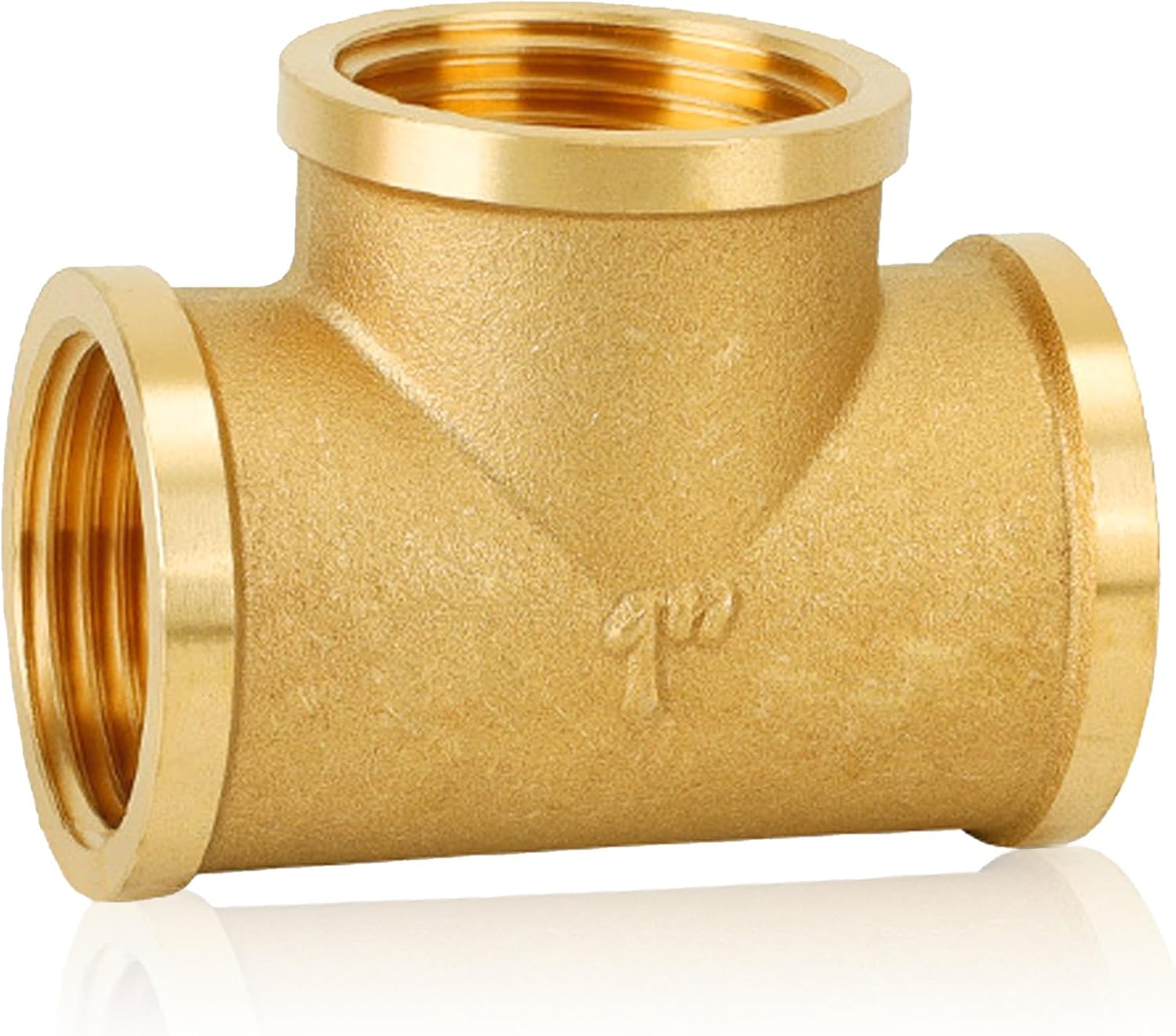 Brass 90° T-Fitting, Three G1 Inch Female Threads (30.5 mm Diameter ...