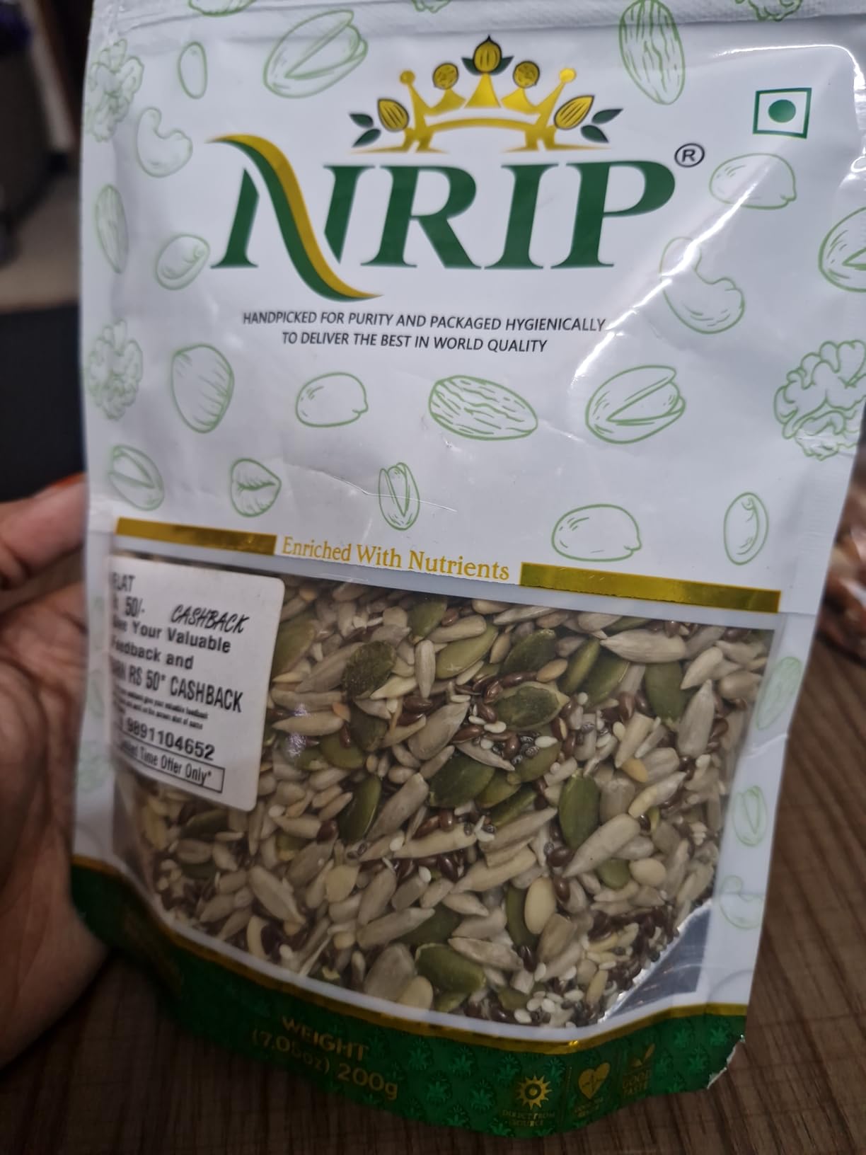 NRIP Mixed Roasted Super Seeds (5 in 1) 200 Gm : Amazon.in: Grocery ...