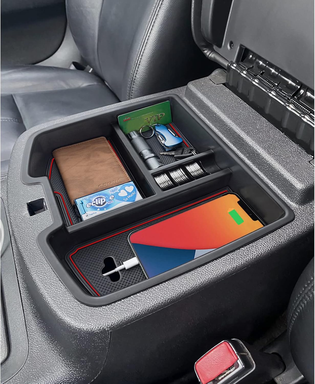 Amazon.com: TOPINSTALL Red Center Console Organizer Compatible with ...
