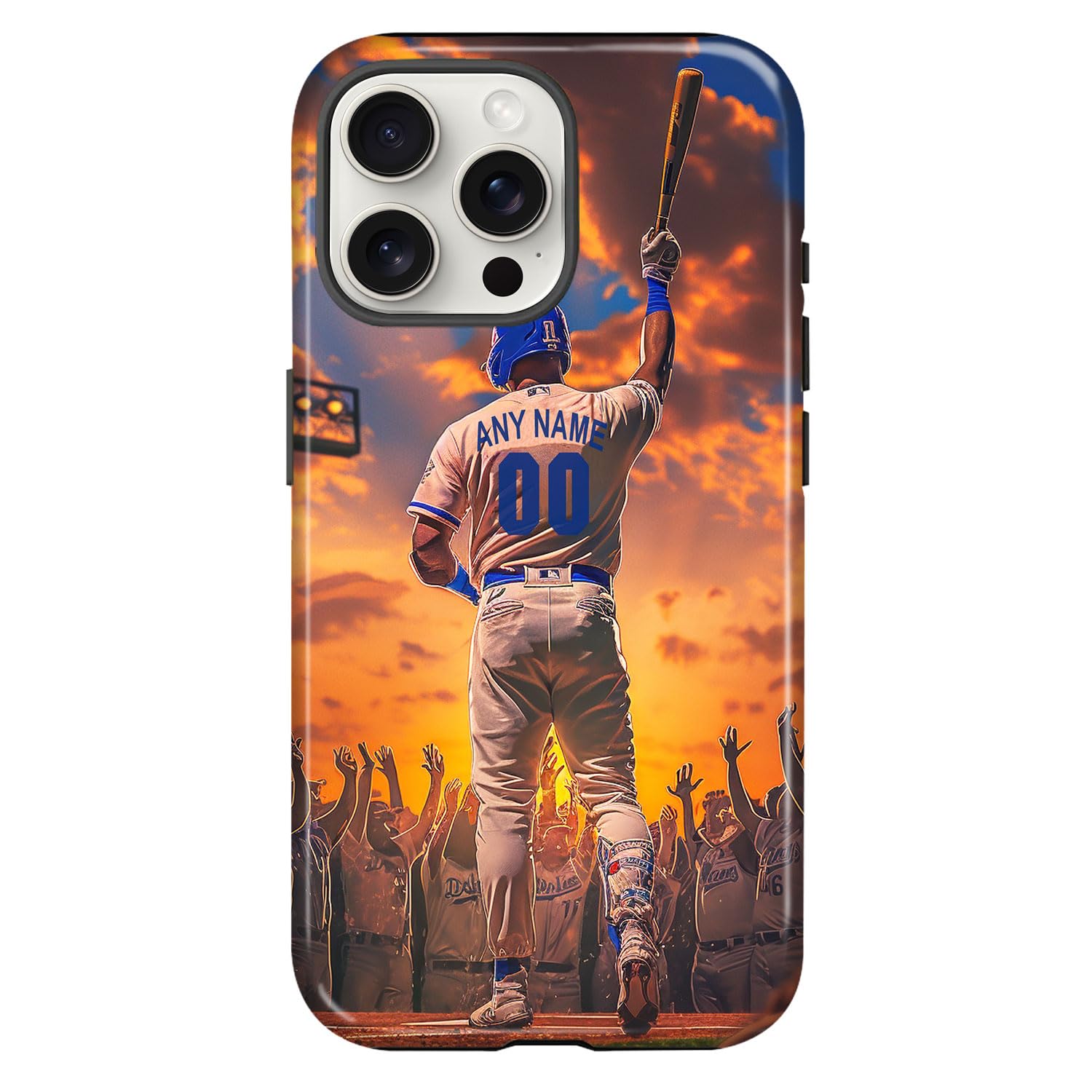 Amazon.com: Aupkao Custom Name & Number Baseball Phone Case for iPhone ...