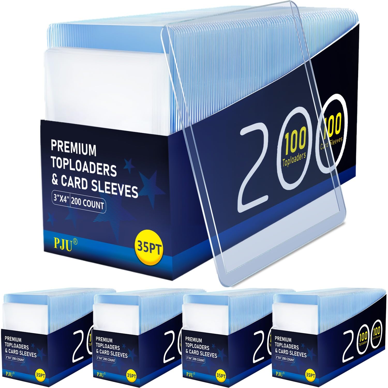 Amazon.com: 1000 Card Sleeves Top Loads for Cards, 3"x4" Baseball Card ...
