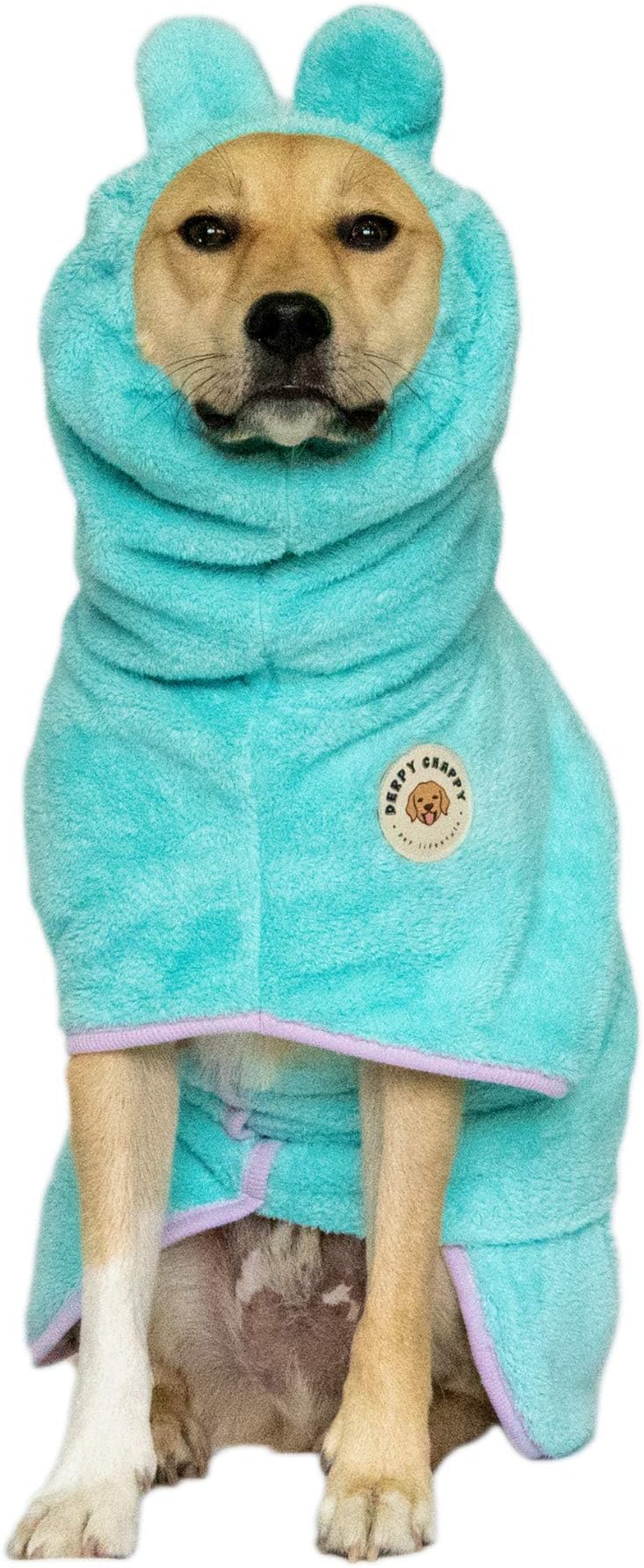Amazon.com: Tuff Pupper Fast Drying Dog Bath Robe | 800 GSM Plush Dog ...
