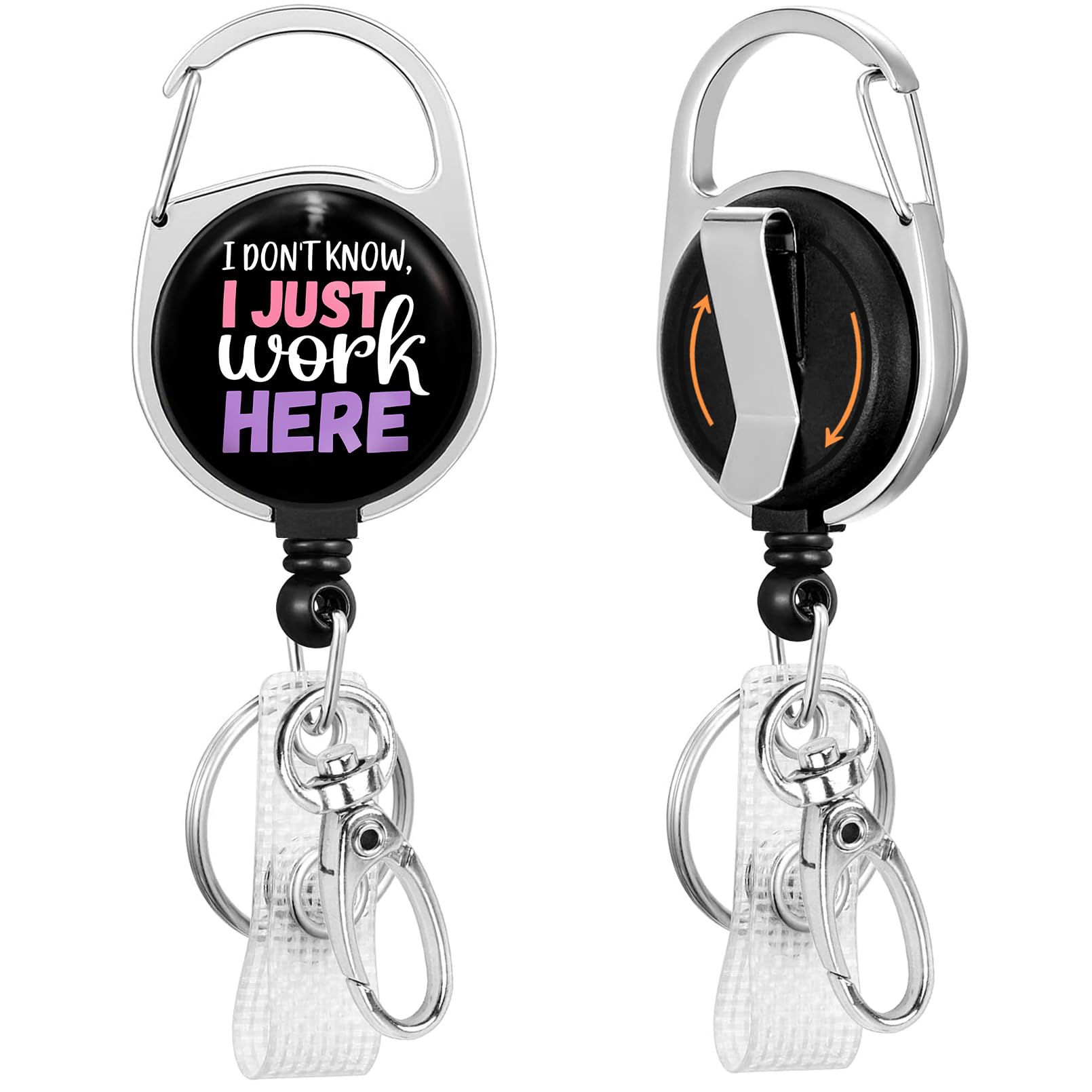 Amazon.com : Gctriki Funny Badge Reel Retractable Heavy Duty with 360 ...