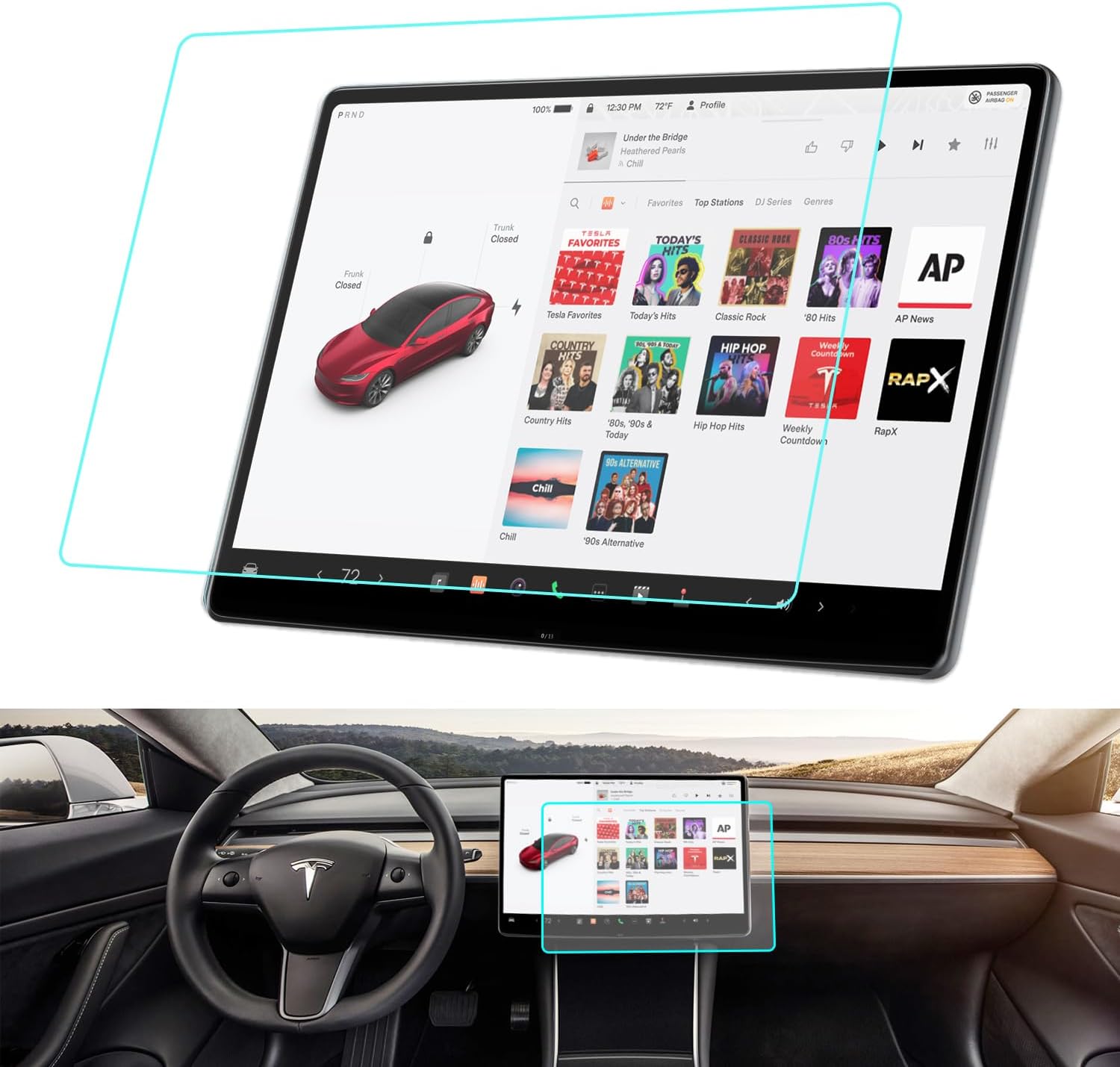 Amazon.com: Tesla Model 3/Y Screen Protector, Center Console Touch ...