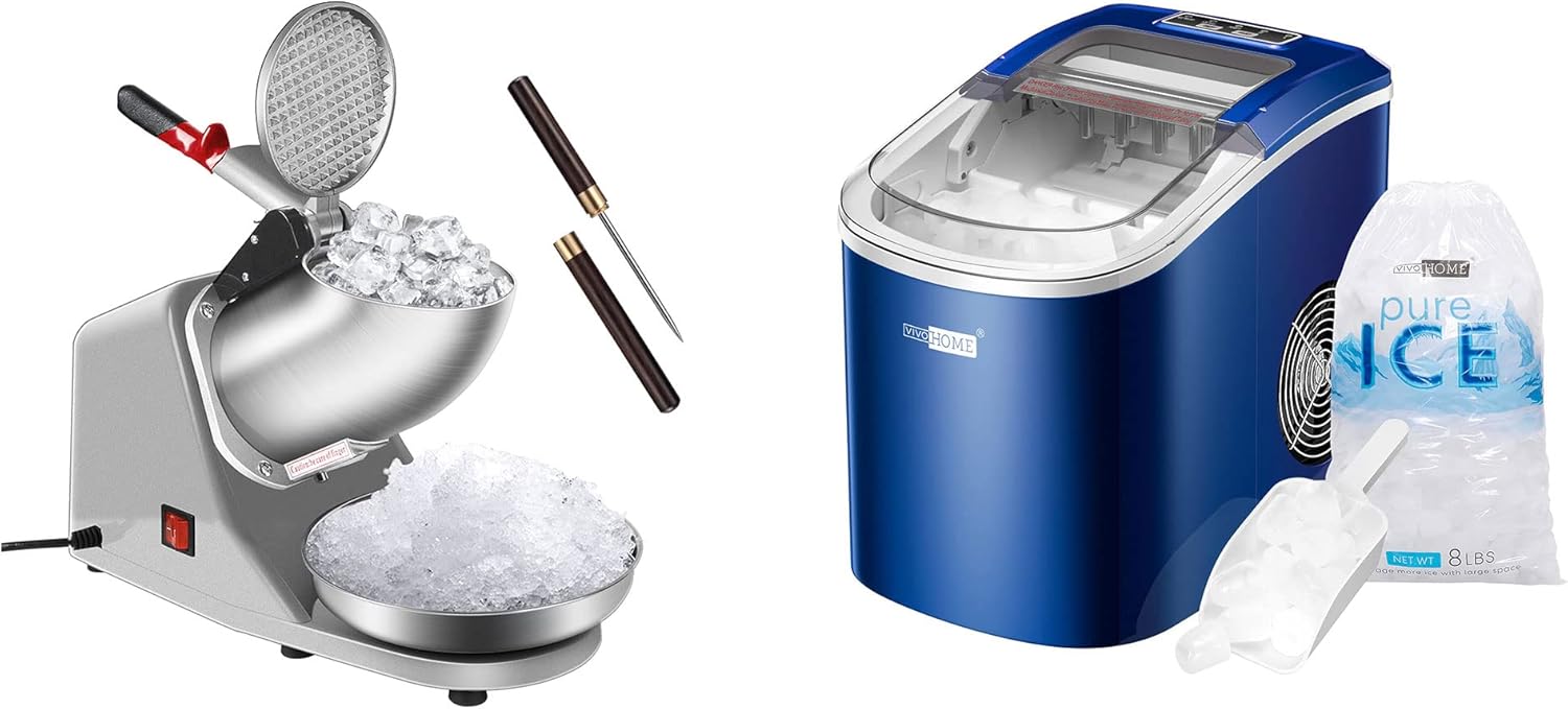 Amazon.com: VIVOHOME Electric Ice Shaver Snow Cone Maker Machine Silver ...