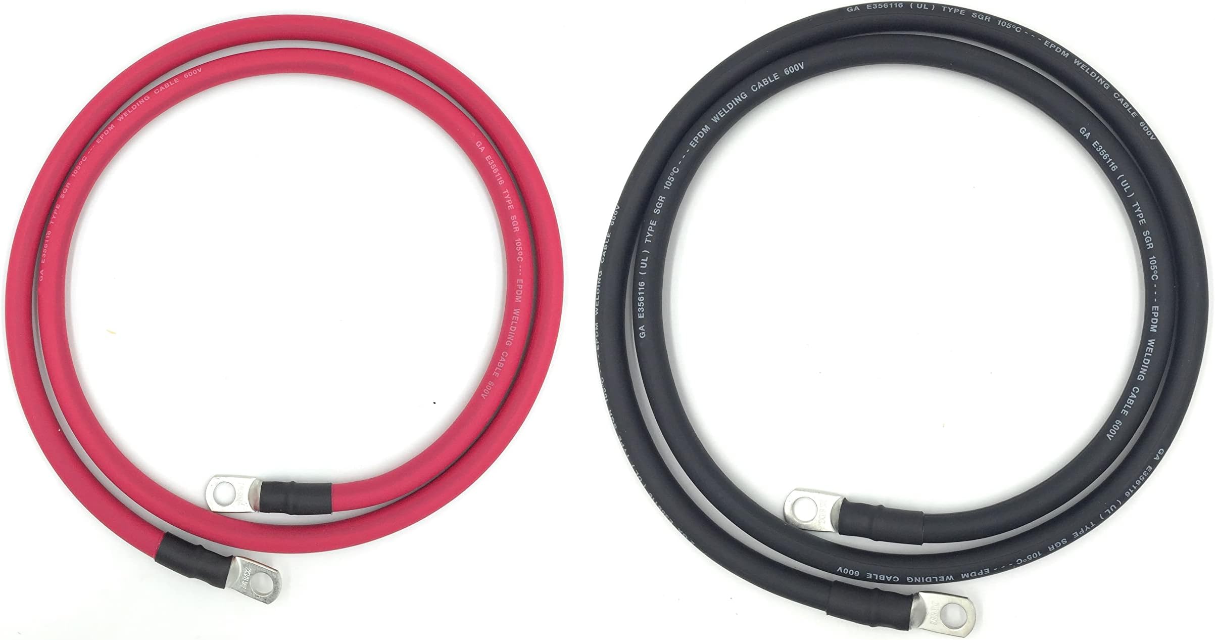 Amazon.com: 4 Gauge 4 AWG 10 Feet Black Welding Battery Pure Copper ...