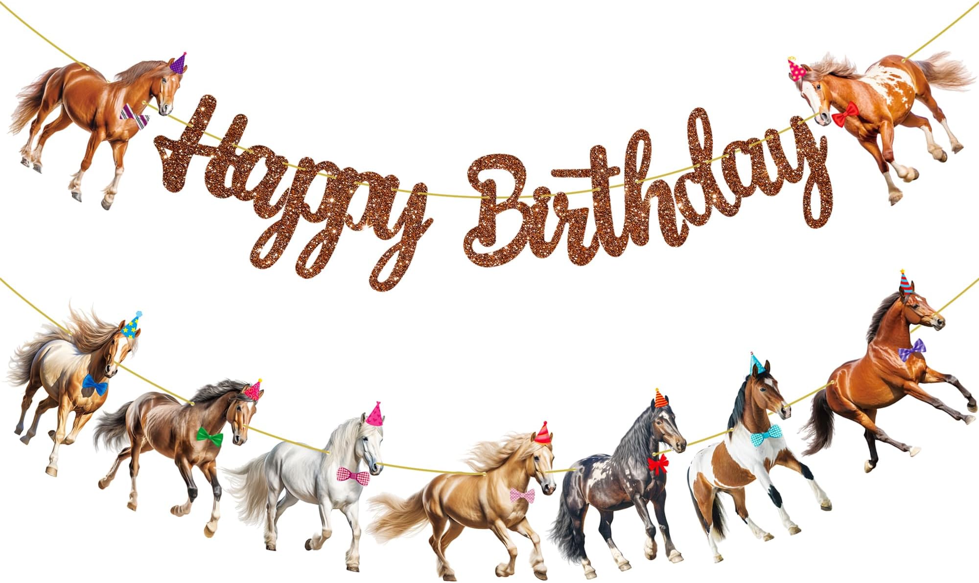 Amazon.com: Horse Happy Birthday Banners Horse Birthday Party ...
