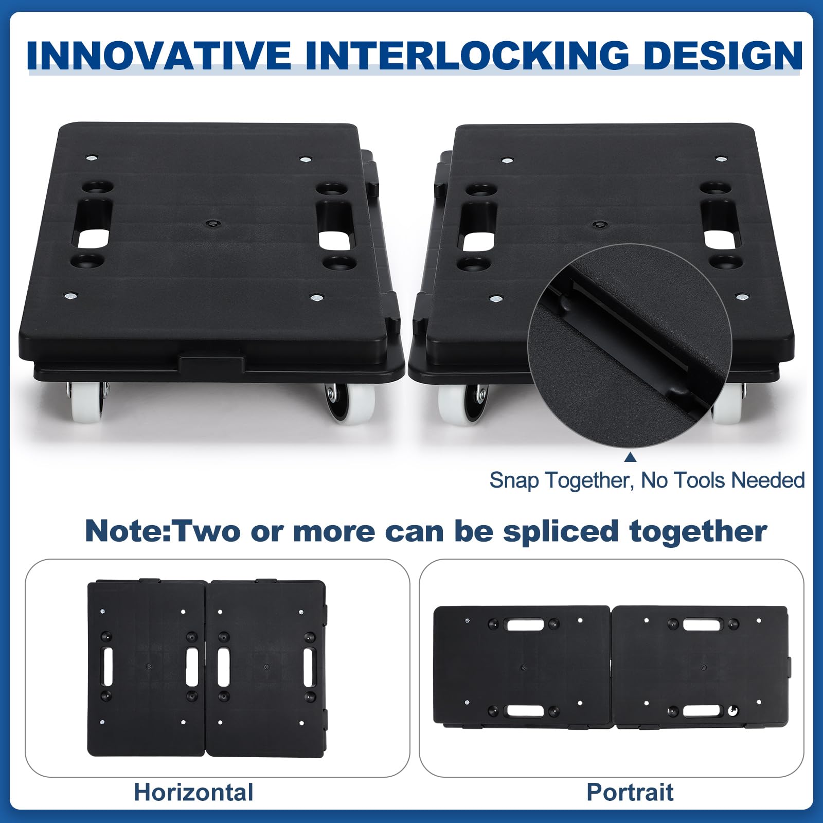 Snapklik.com : Datanly 3 Pack Furniture Dolly Moving Dolly Connectable ...