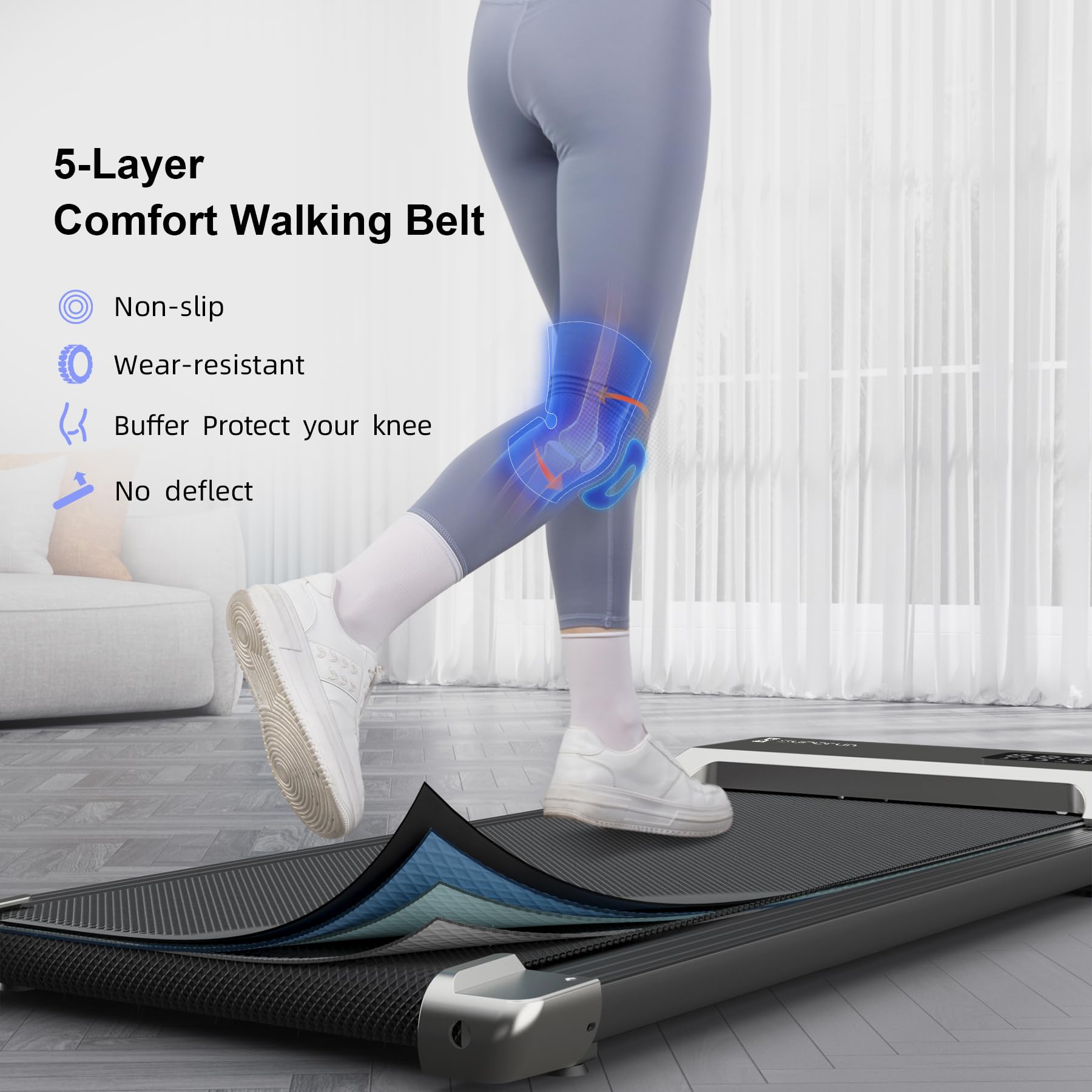 Snapklik.com : SupeRun Smart Walking Pad Treadmill, Under Desk ...