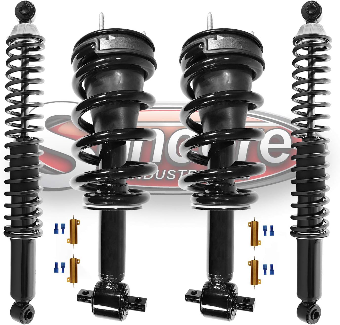 Amazon.com: Air Ride Suspension to Passive Front Complete Struts & Rear ...