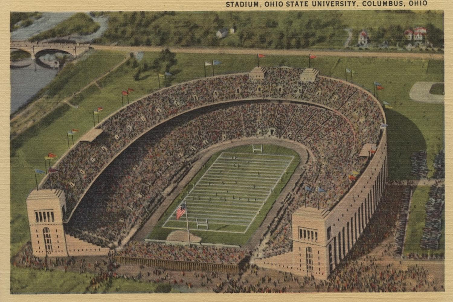 Amazon.com: ART.COM Wall Art Print Columbus, Ohio - Ohio State ...