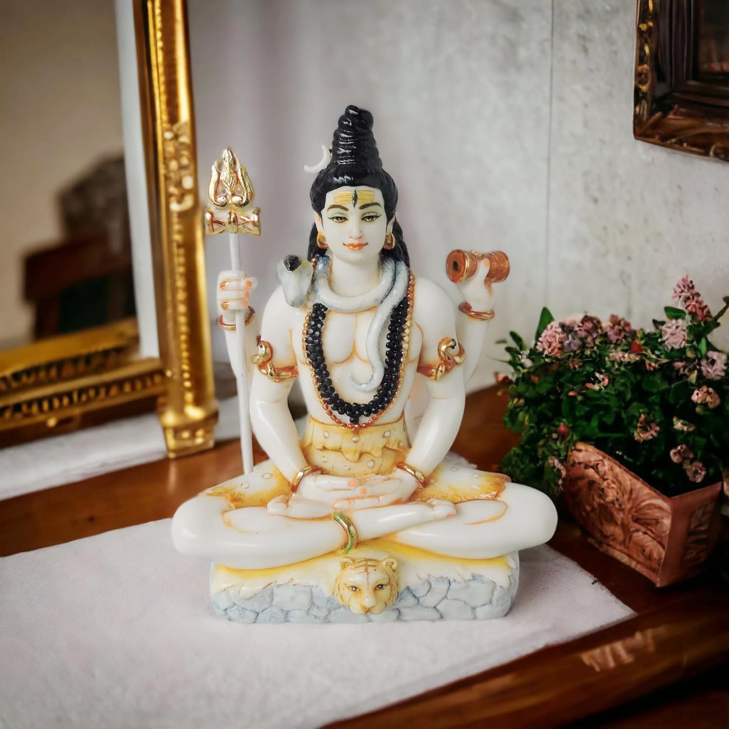 Buy WELNO International Shiv Ji/Lord Shiva Idol, Marble Mahadev Murti ...