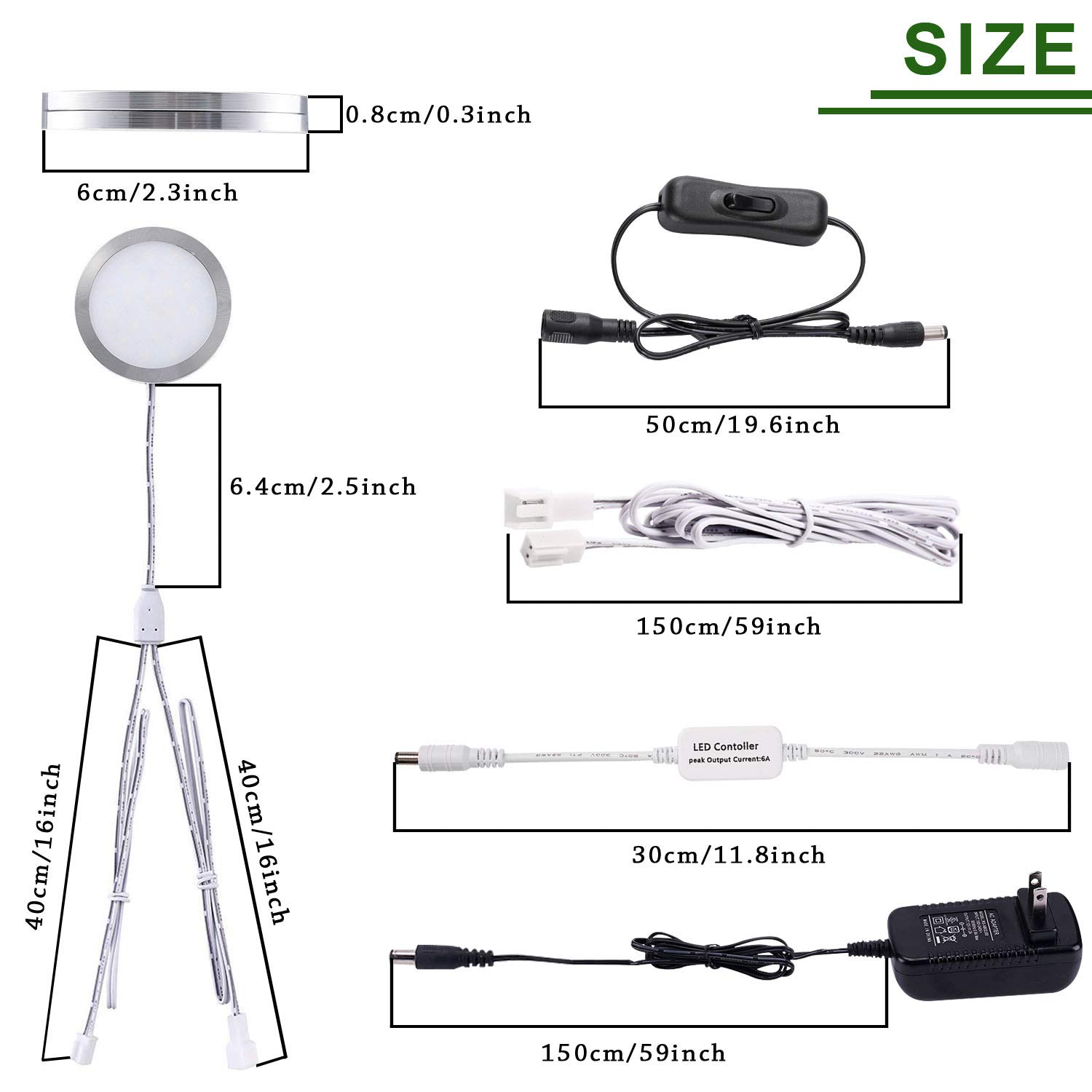 Snapklik.com : AIBOO Linkable Under Cabinet LED Lighting 12V Slim ...