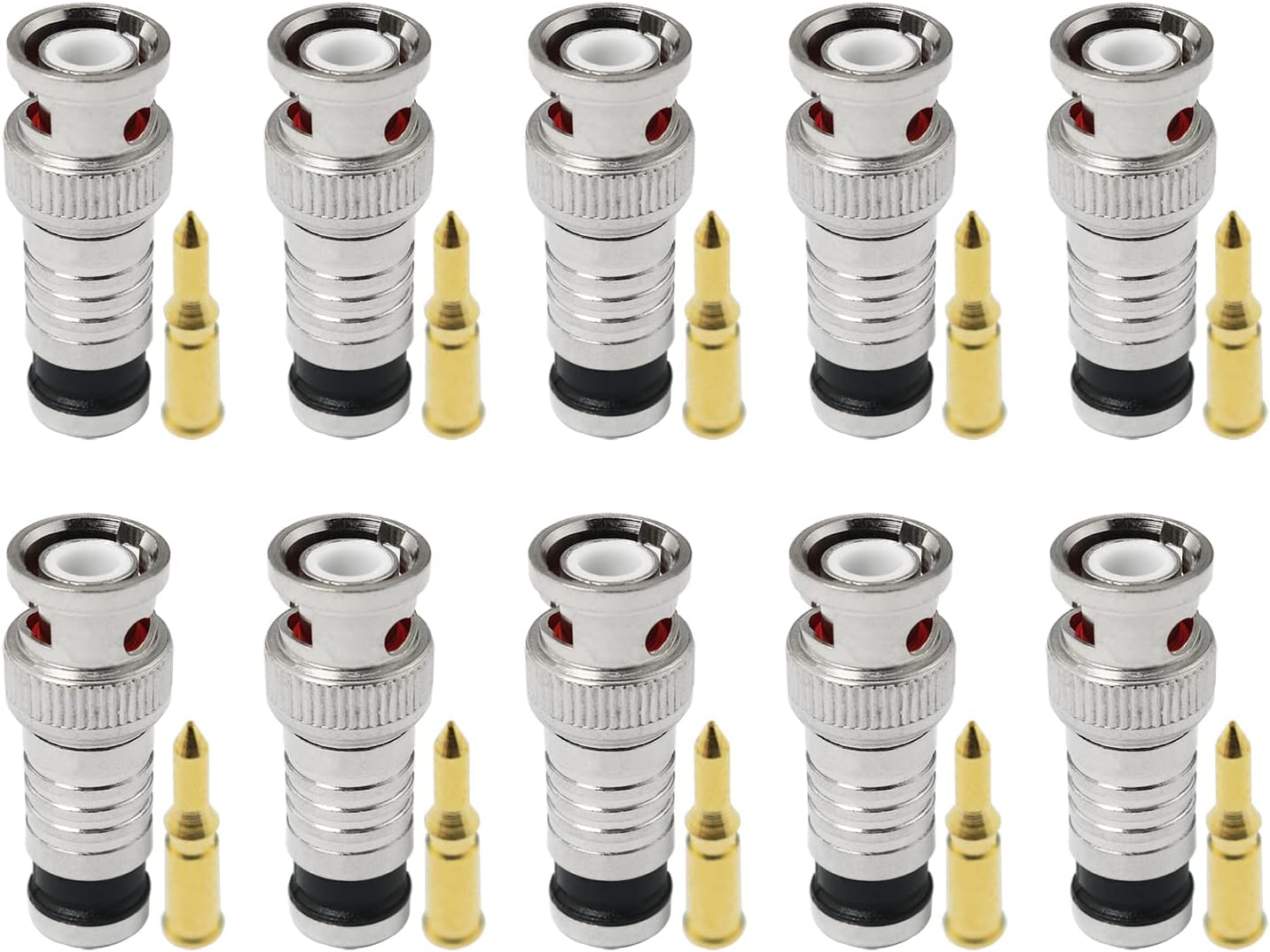 SJZBIN 10PCS BNC Compression Connector, RG59 Crimper Video Plug ...