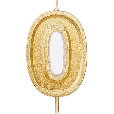 Amazon.com: Gold 100th Birthday Candles, Number 100 Candles for Cakes ...