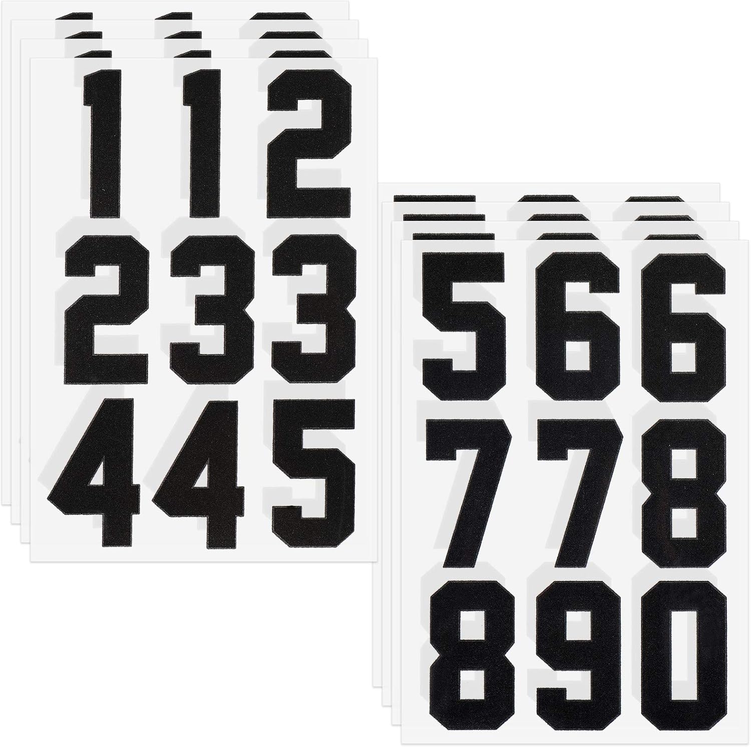 Amazon.com: 72 Pieces Iron on Numbers 3 Inch Tall Black Heat Transfer ...