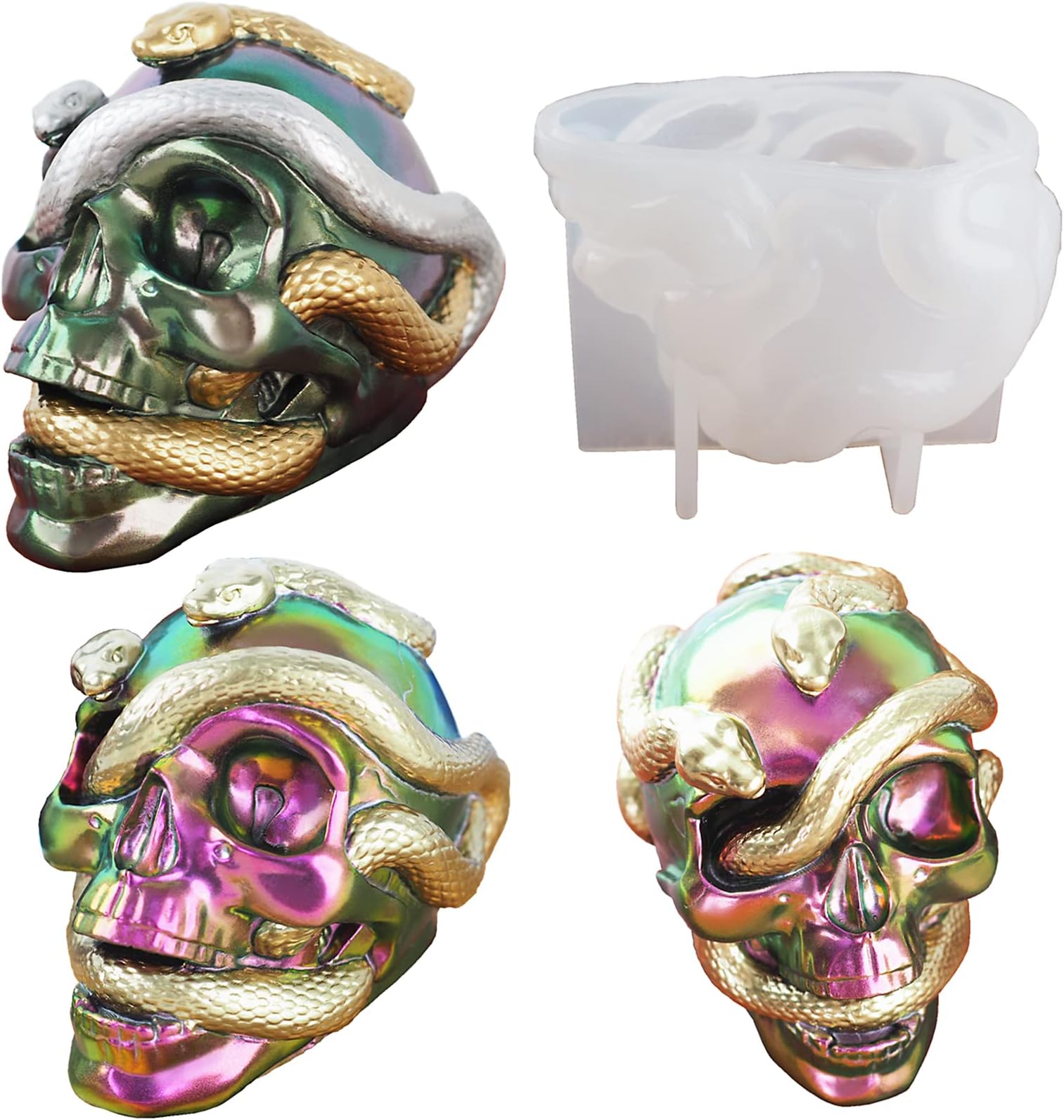WYAHYQ 2Pcs Resin Moulds Large Epoxy Resin Silicone Moulds Halloween ...