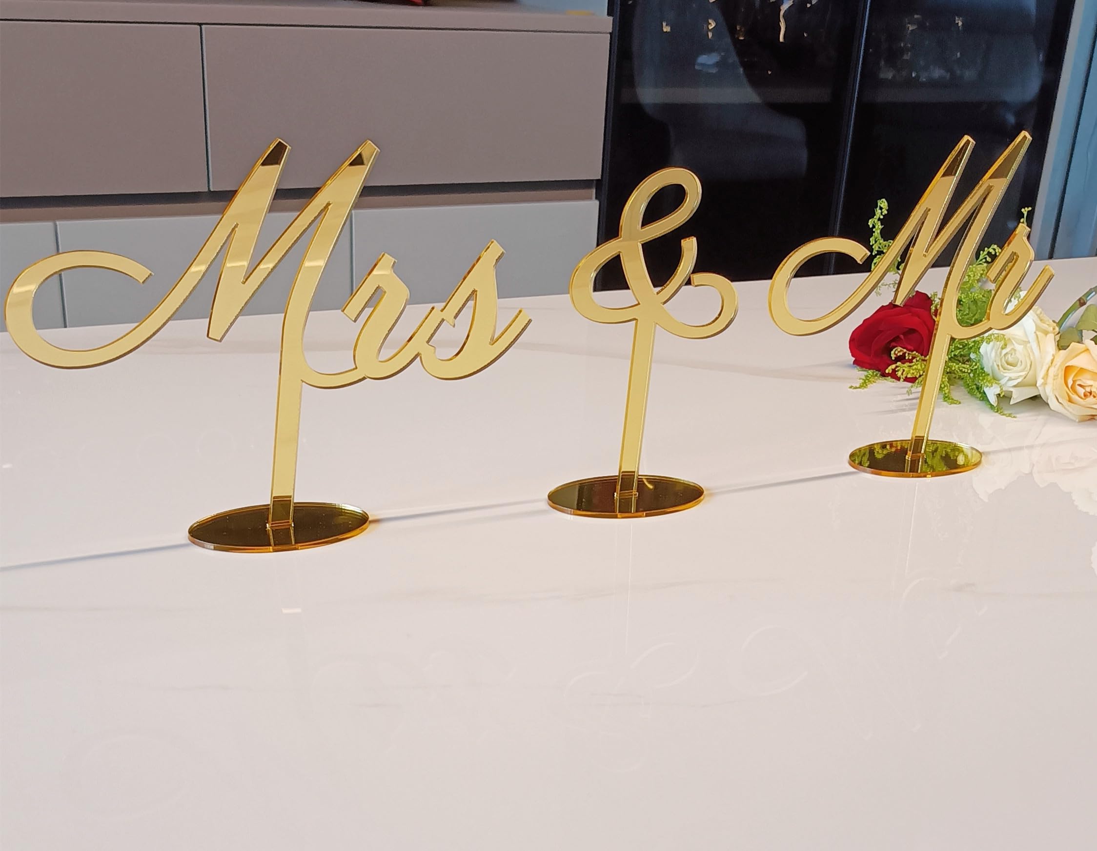 Snapklik.com : Gold Mirror MR And MRS Wedding Decor