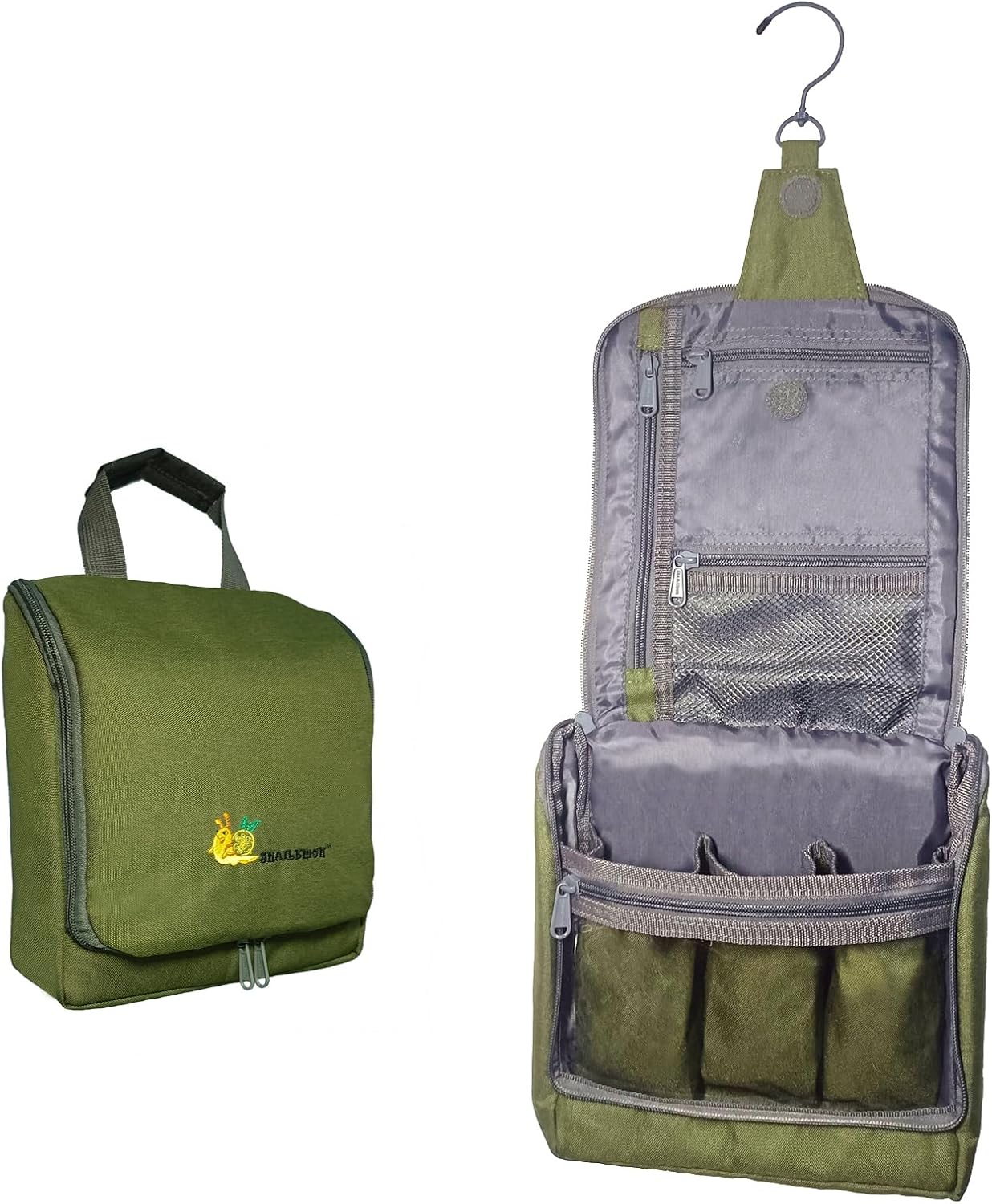 Amazon.com: SNAILEMON Hanging Travel Toiletry Bag Organizer| Wash Bag ...