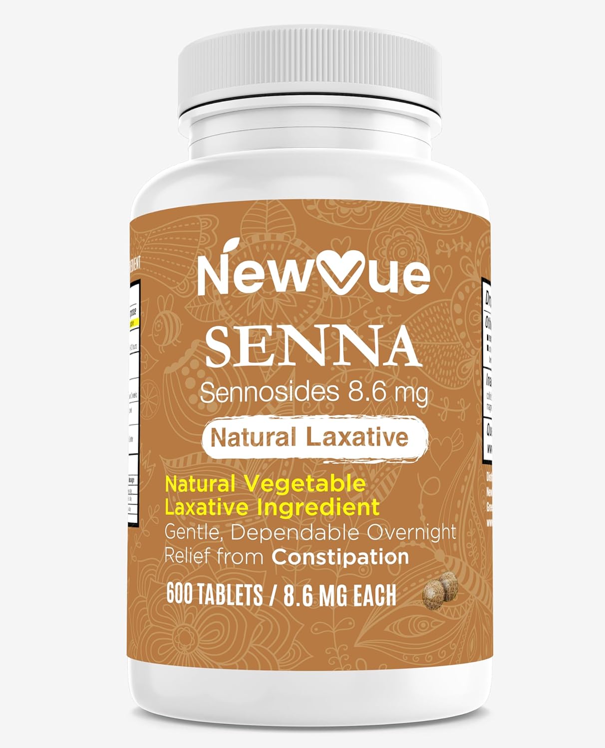 Amazon.com: NewVue Senna Laxatives (8.6mg Tablets) with Natural ...