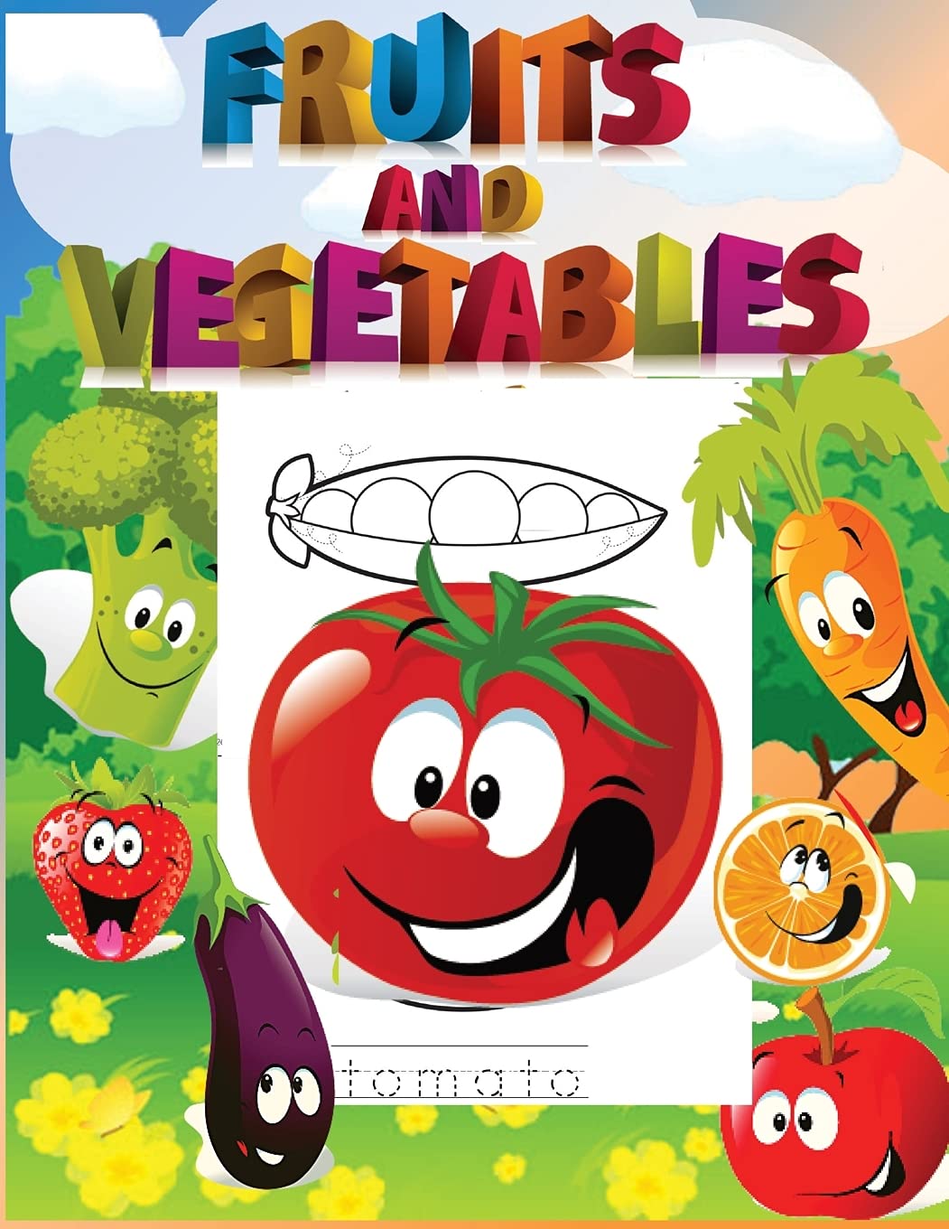 Fruit And Vegetables Coloring Book Fruits For Kids Coloring Book ...