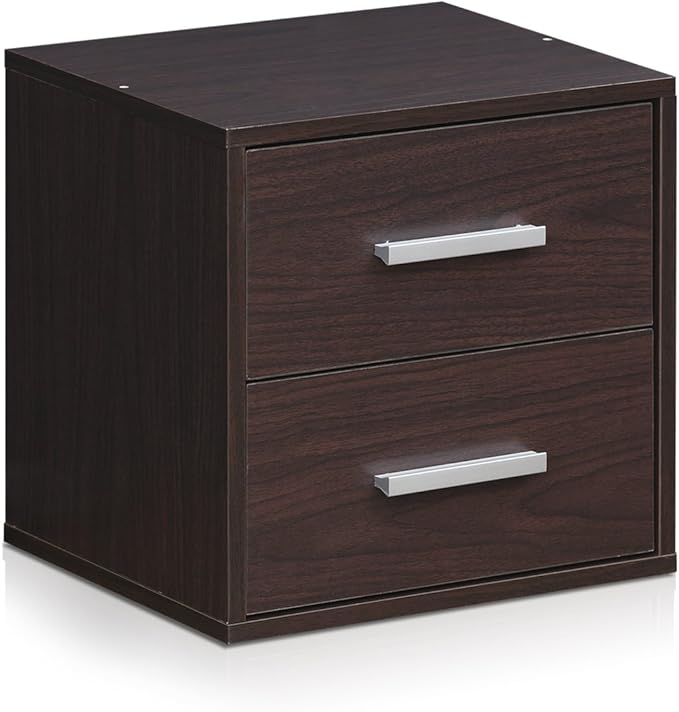 Amazon.com: Furinno Indo Petite 2-Drawer Storage Cube, Espresso : Home ...