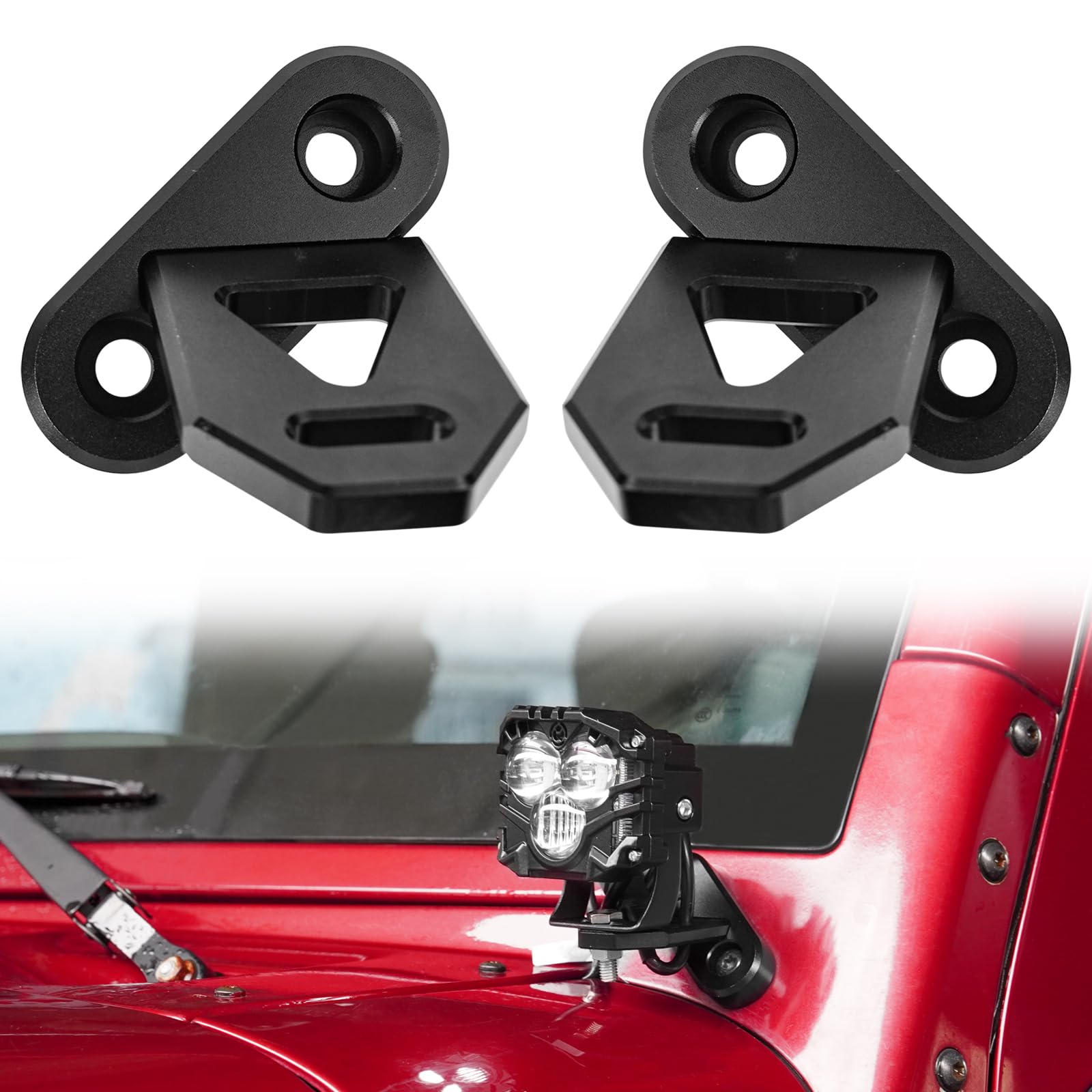 Amazon.com: Offroad Gamers 2PCS JK A-Pillar Windshield Hinge Light ...