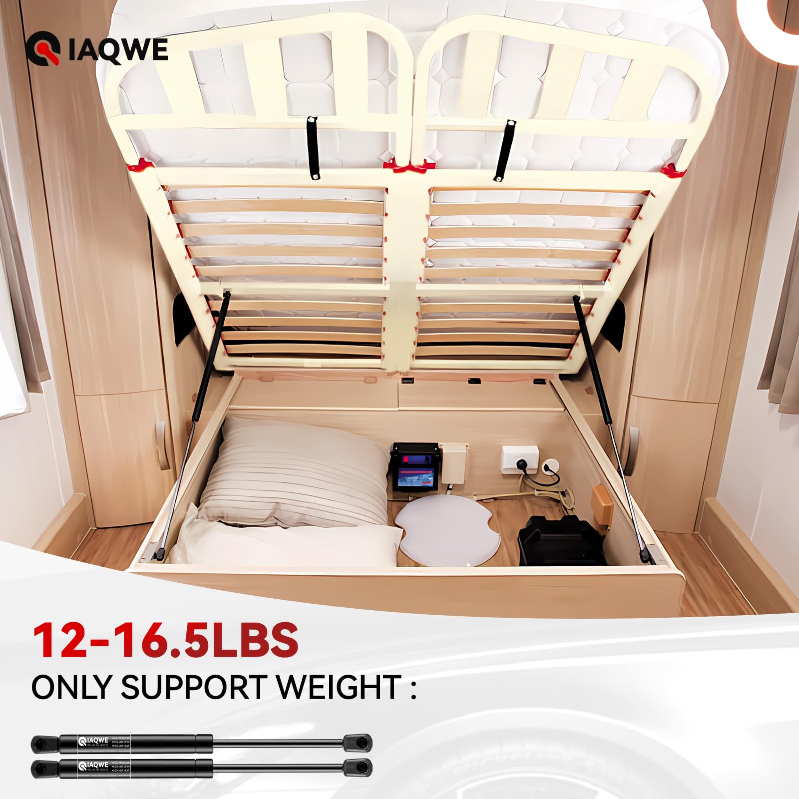 Snapklik.com : 20 Inch 15Lbs/67N Gas Struts Springs Shocks For Floor ...