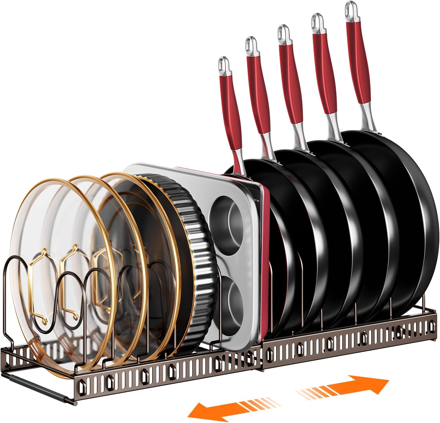 Amazon.com: WARM EF Pots and Pans Organizer Under Cabinet, Pot ...