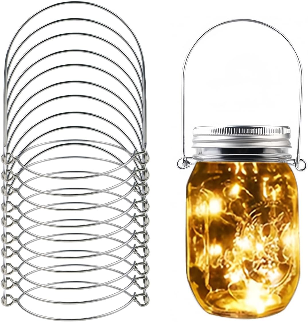 Amazon.com: DOERDO 10Pcs Mason Jar Wire Hangers, Stainless Steel Wire ...