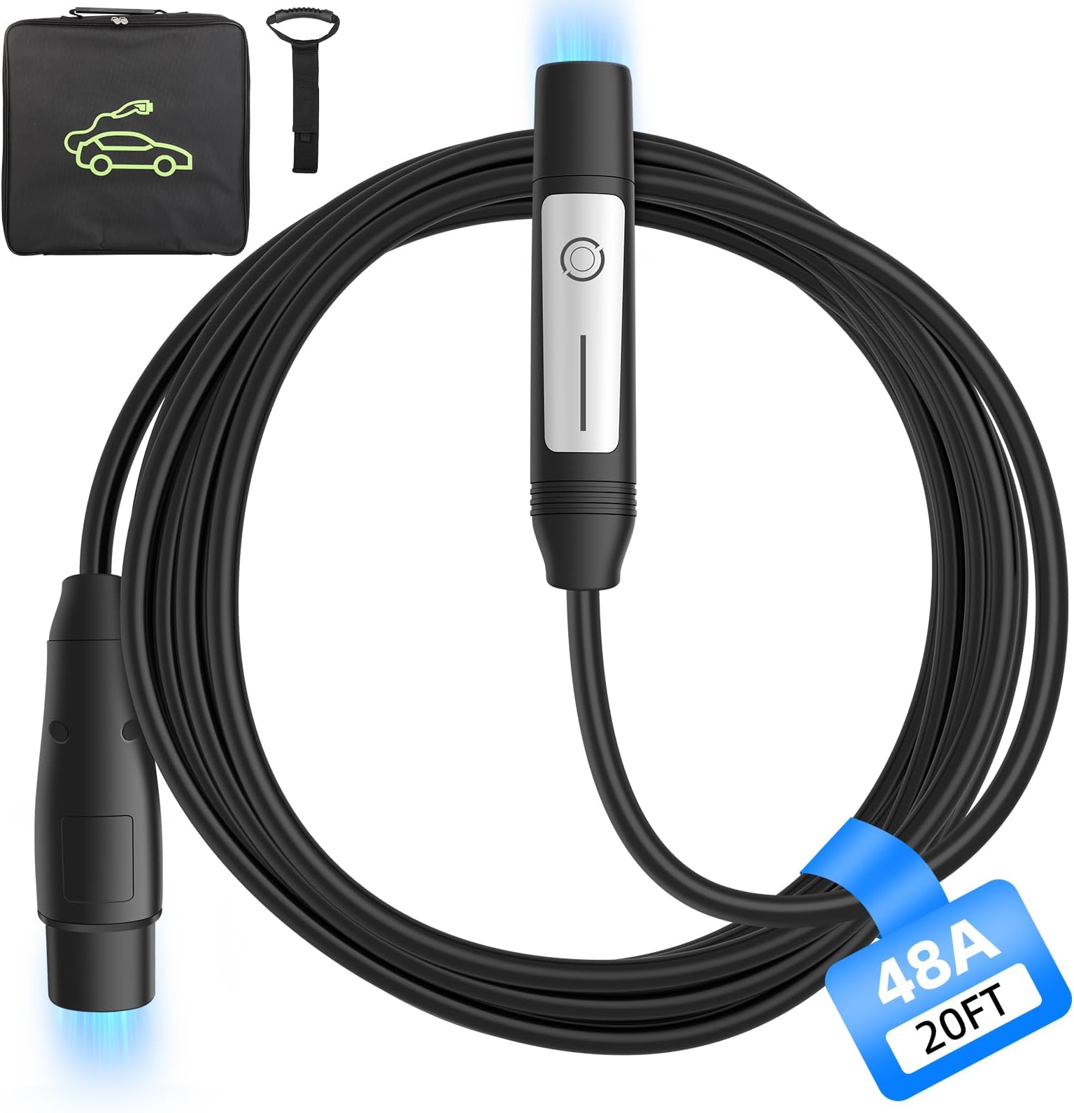 Amazon.com: 20FT Tesla Extension Cord with NACS Plug,48Amp 110-240V ...