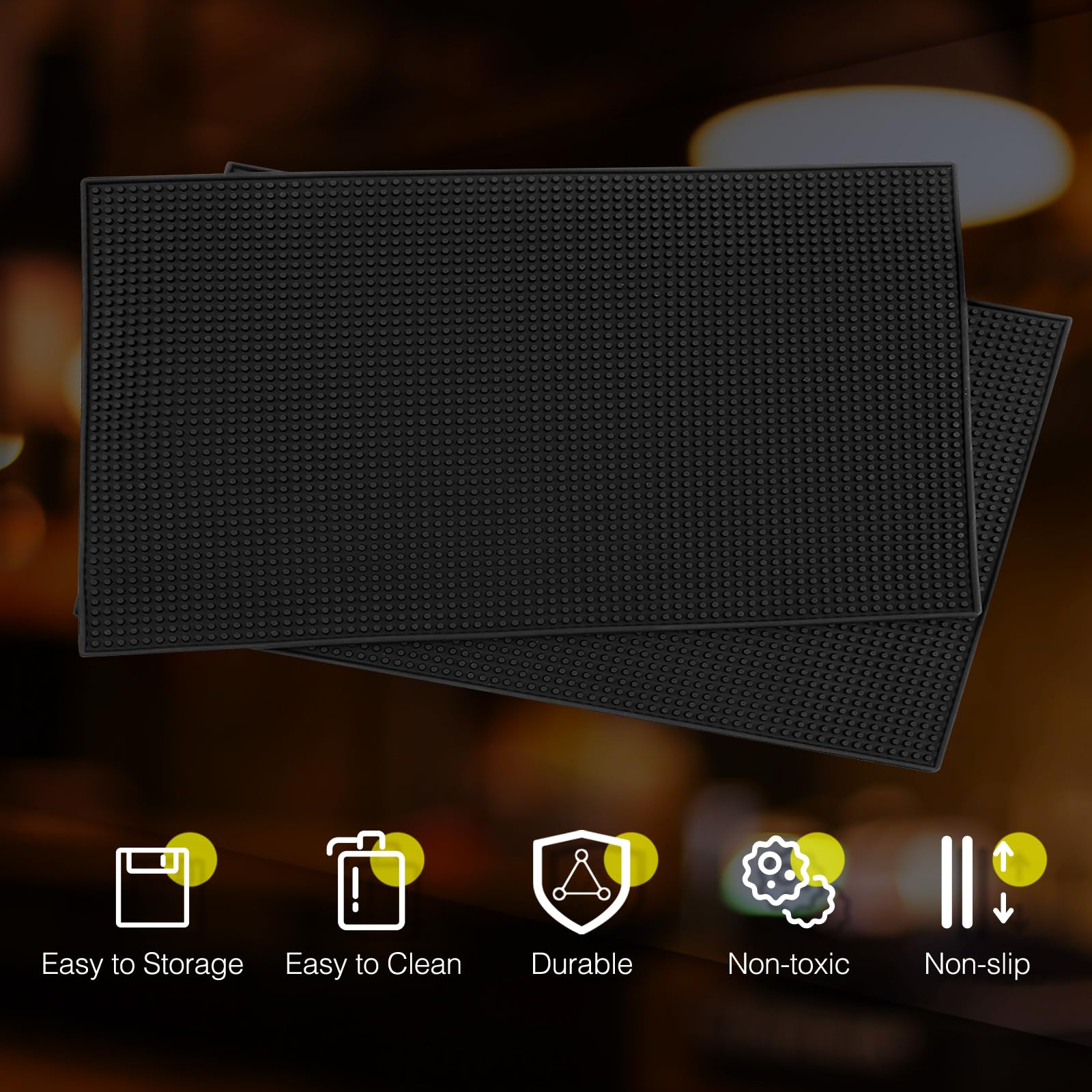 Snapklik.com : Tioncy 6 Pcs Bar Mat For Countertop 6 X 12 Inch Non Slip ...