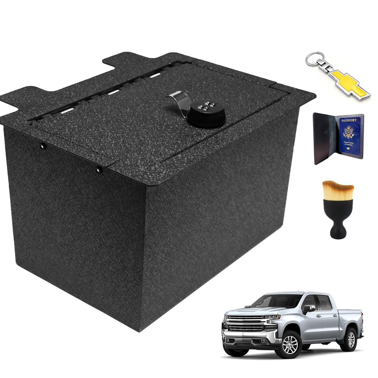 Snapklik.com : Automotive Center Console Gun Safe, Compatible With2019 ...