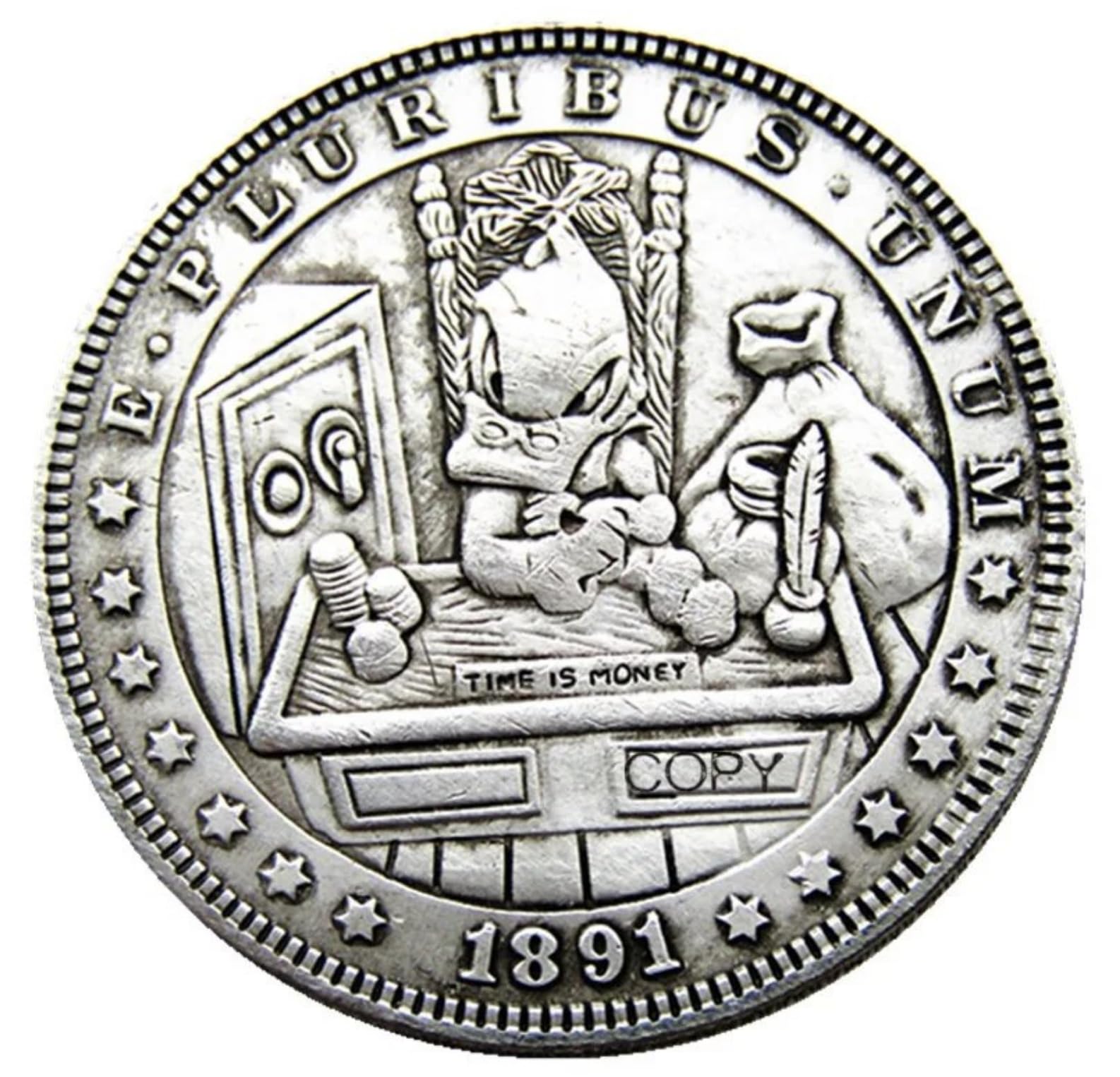 Amazon.com: Time is Money Scrooge Coins Safe Treasure Vault Duck Cash ...