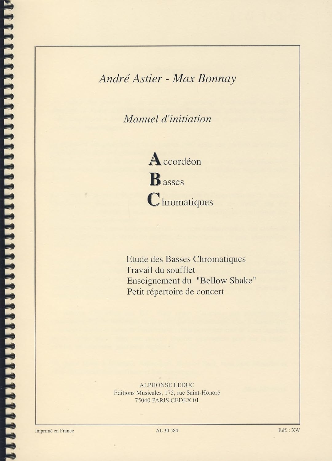 Amazon.fr - Andre astier/max bonnay: manuel d'initiation - abc ...