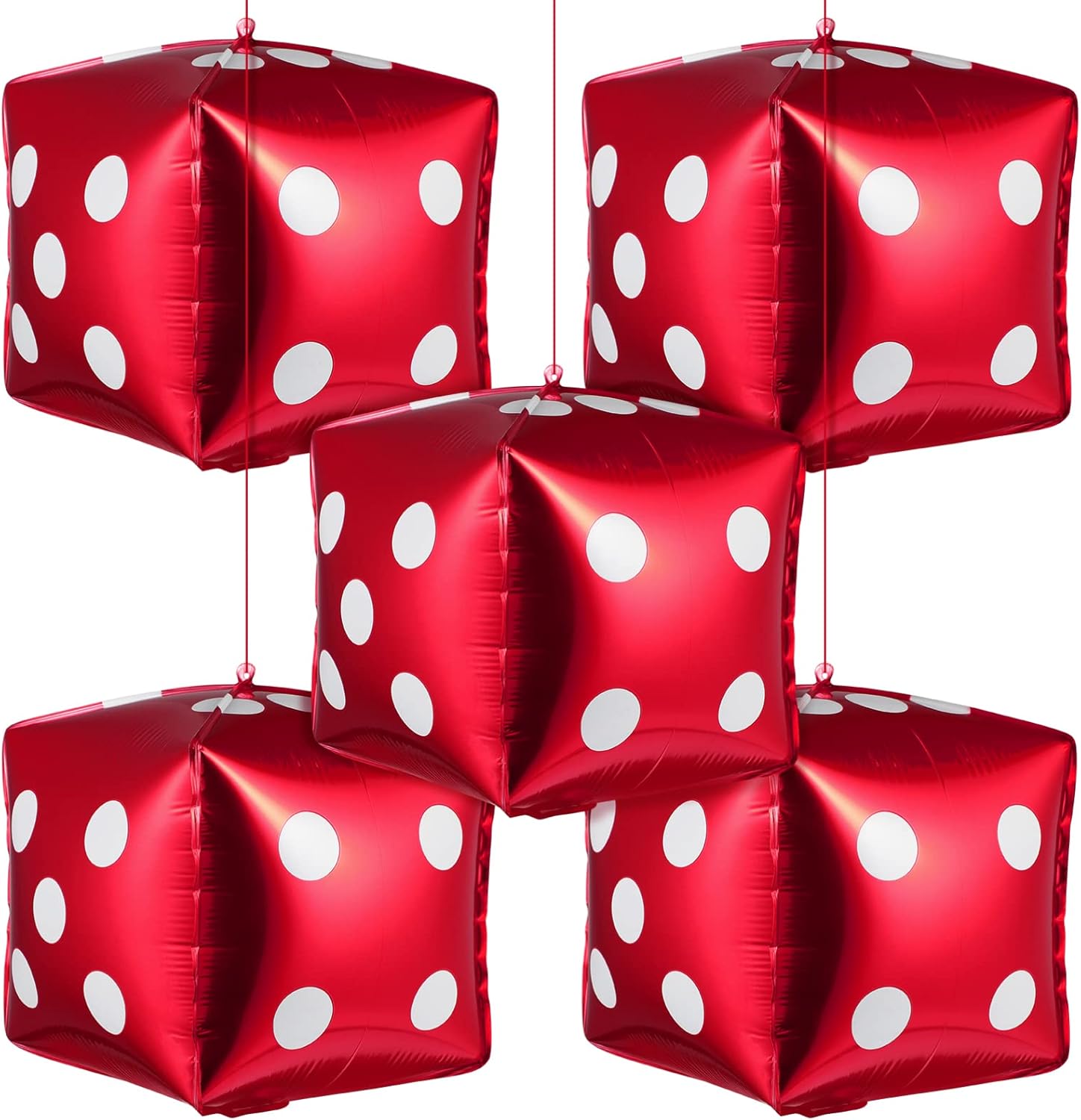 Amazon.com: 5Pcs Cube Dice Foil Balloons Square Shaped Aluminum Foil ...