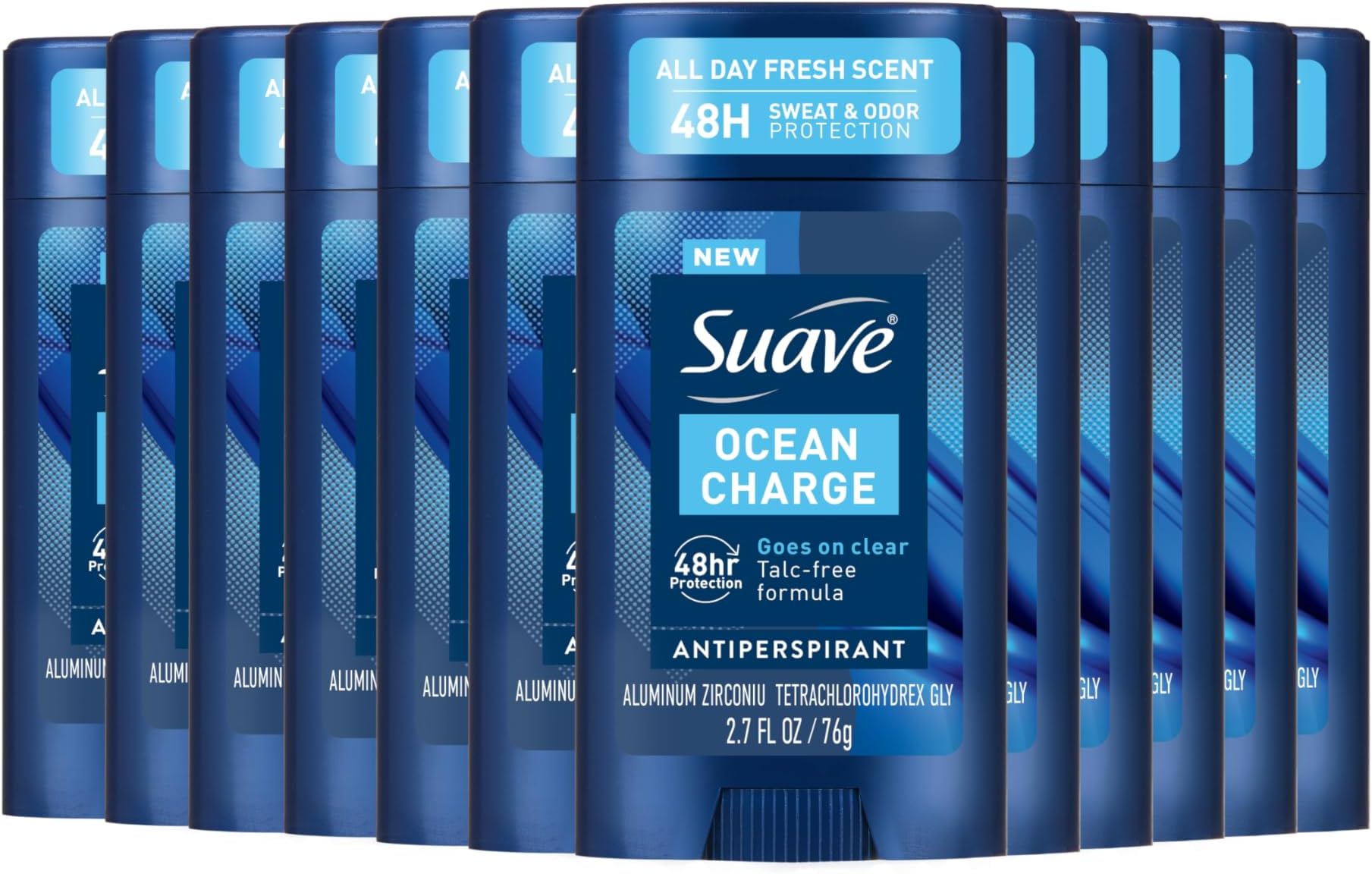 Amazon.com : Suave Ocean Charge Men’s Antiperspirant Deodorant, All Day Marine & Driftwood Scent ...