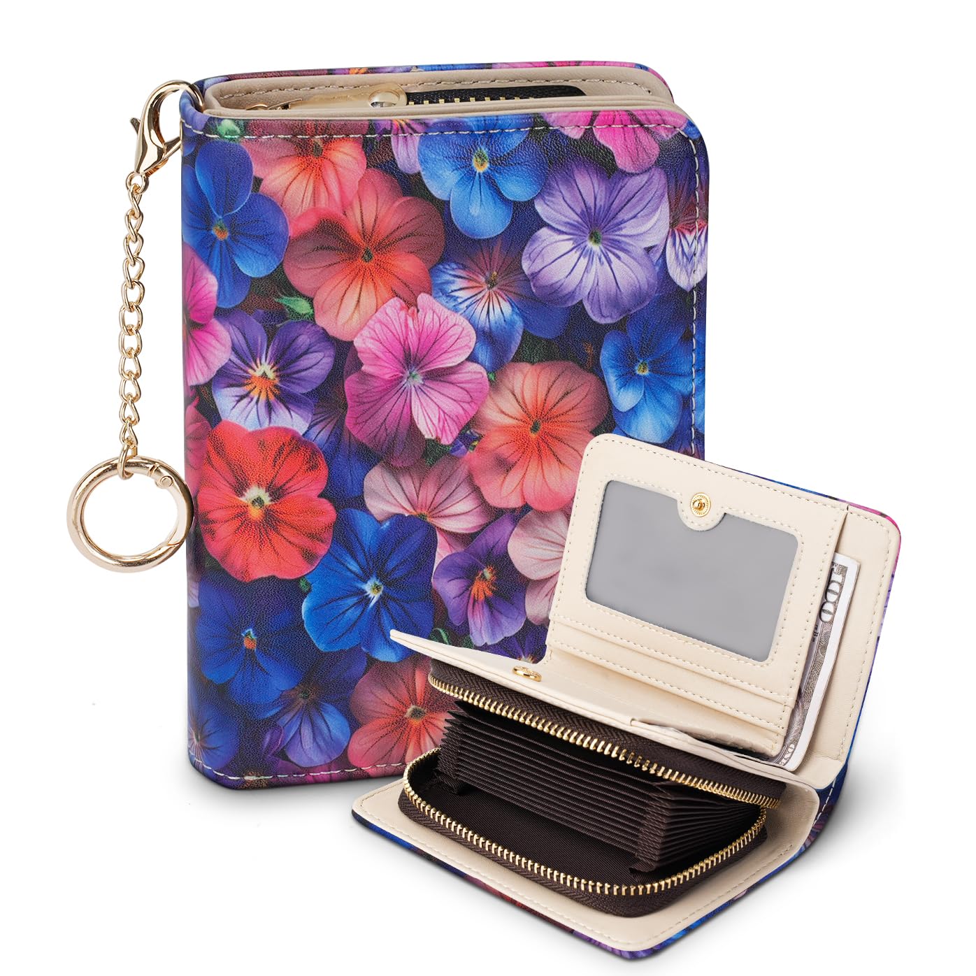 Amazon.com: APHISON Small RFID Wallet Women Cute Compact Bifold Credit ...