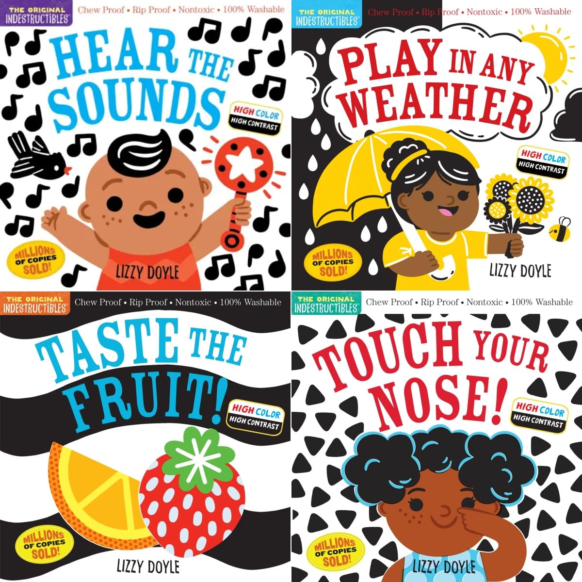 Indestructibles: High Color High Contrast Series 4 Books Set - Hear the ...
