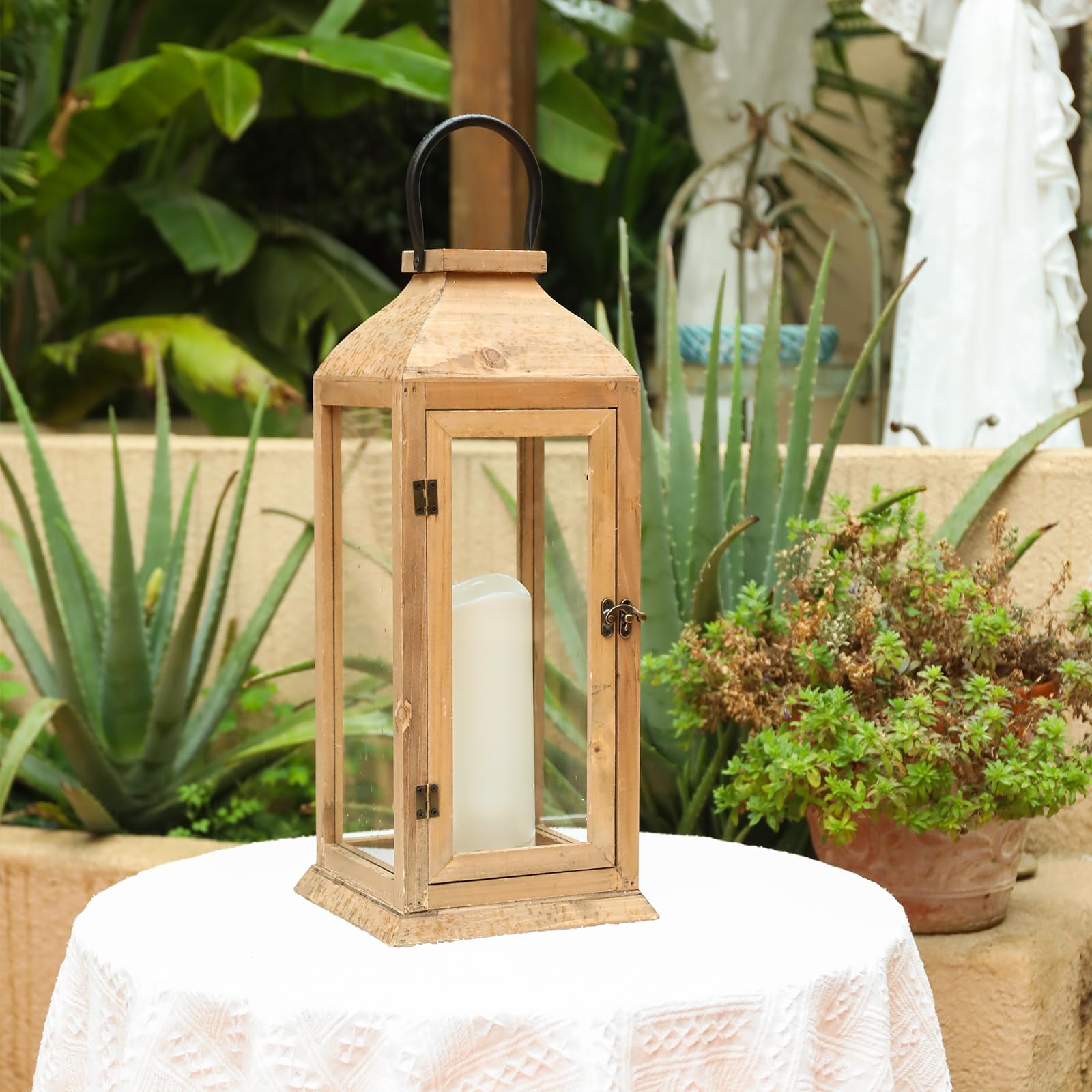 Rustic Large Pillar Lantern Large Rustic Lantern Etsy