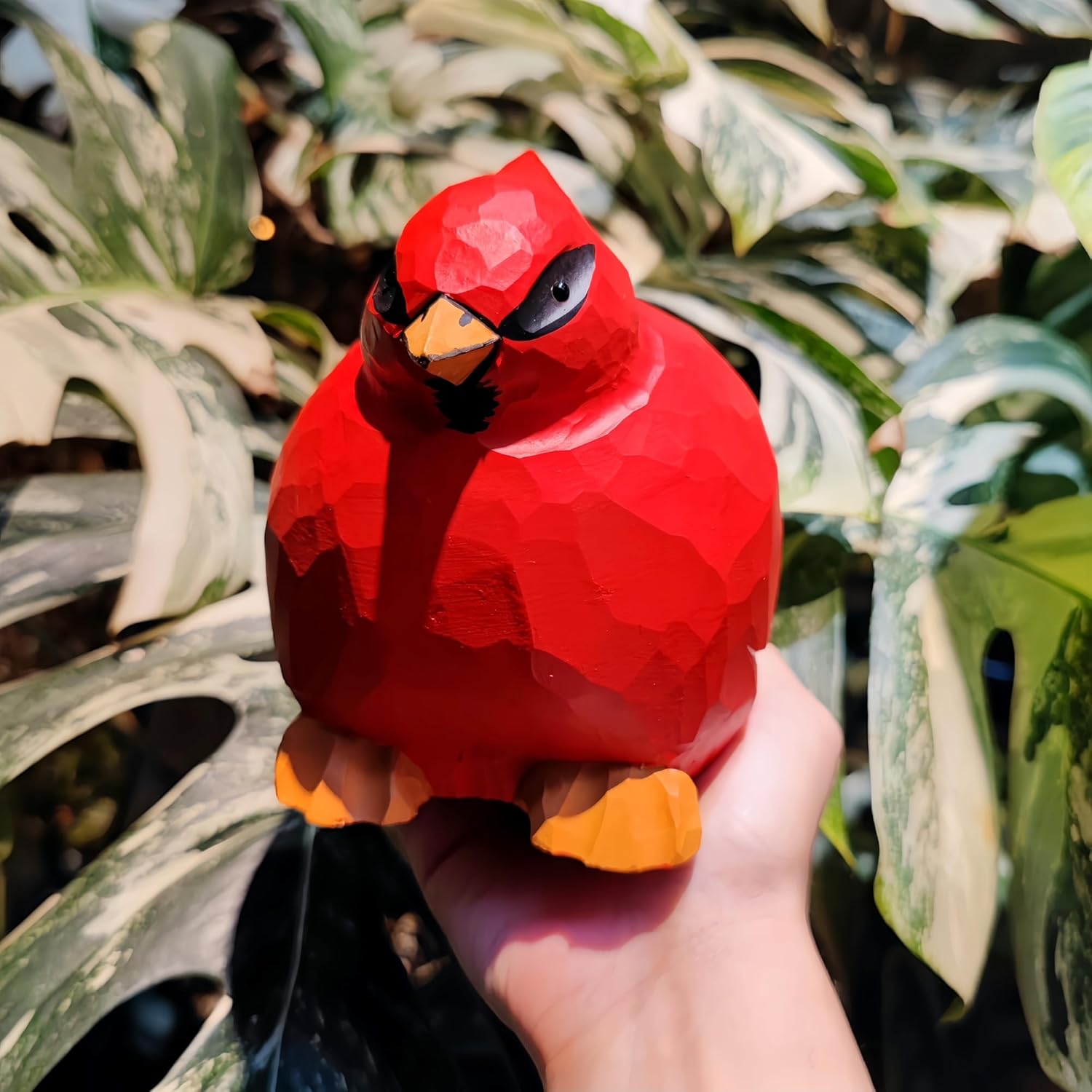 Amazon.com: BEAULEMNA Miniature Red Bird Model Piggy Bank Cute Northern ...