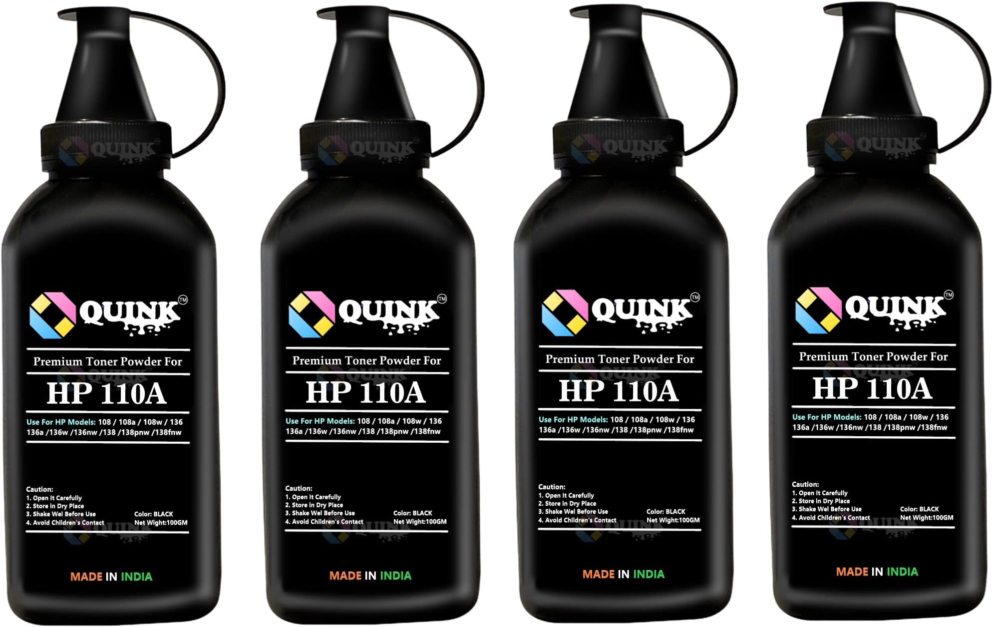 QUINK W1112A / 110A Black Toner Powder Refil for HP 110A Toner ...